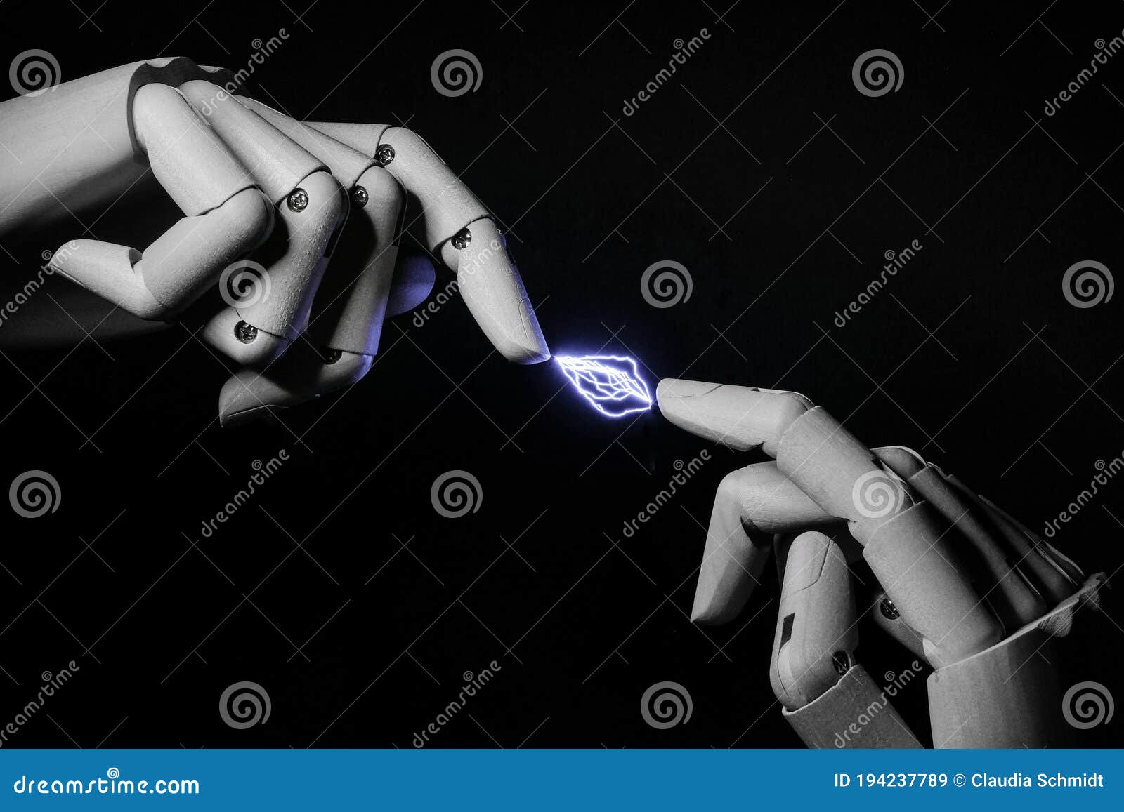 Connected - the Divine Touch Stock Image - Image of concept, energy ...