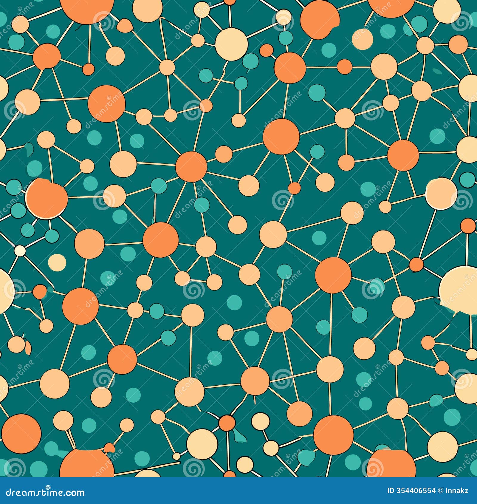 Connected Dots Background Colorful Seamless Pattern. Vector ...