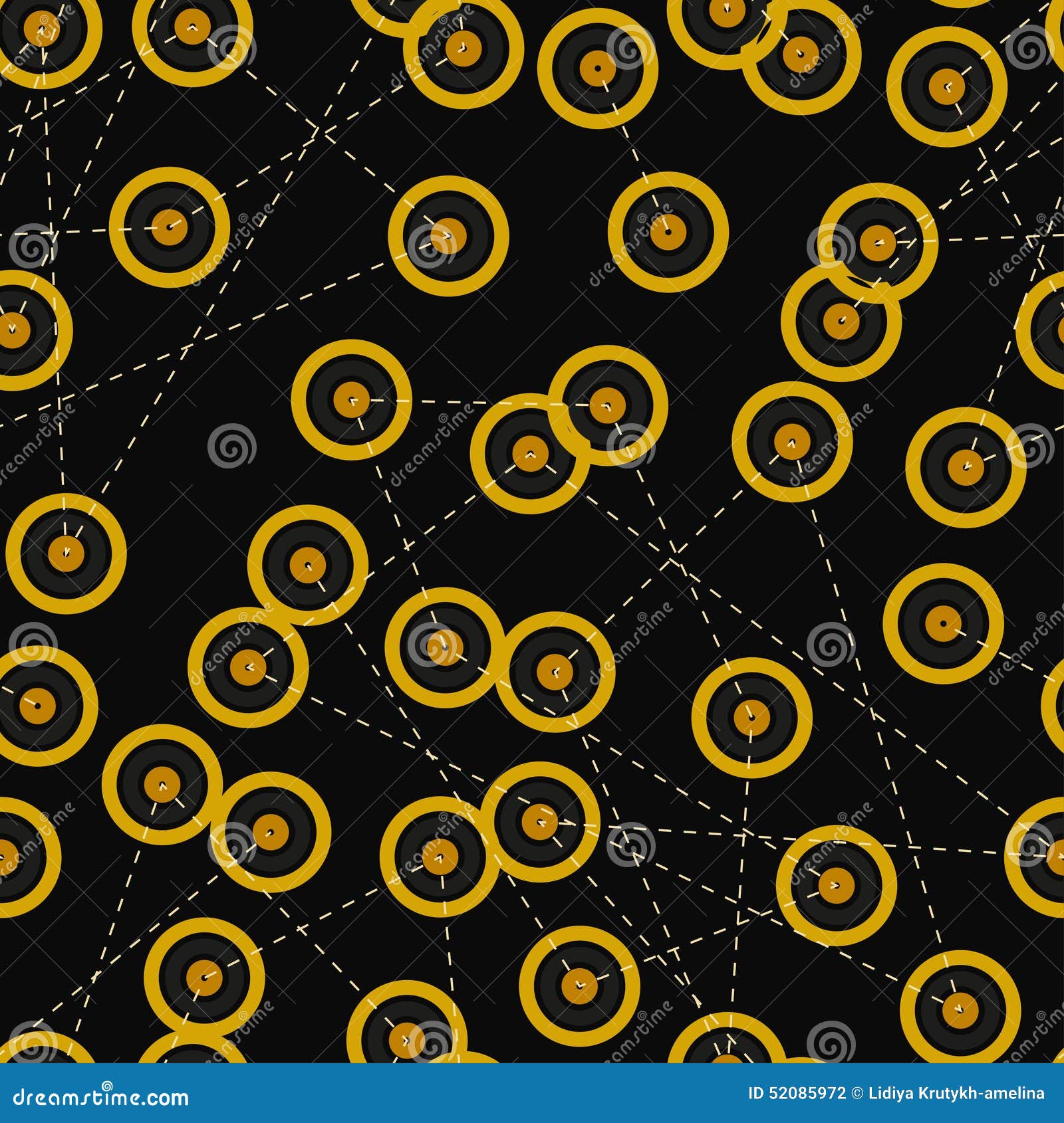 Connected Dots Contrast Seamless Pattern Stock Vector - Illustration of ...