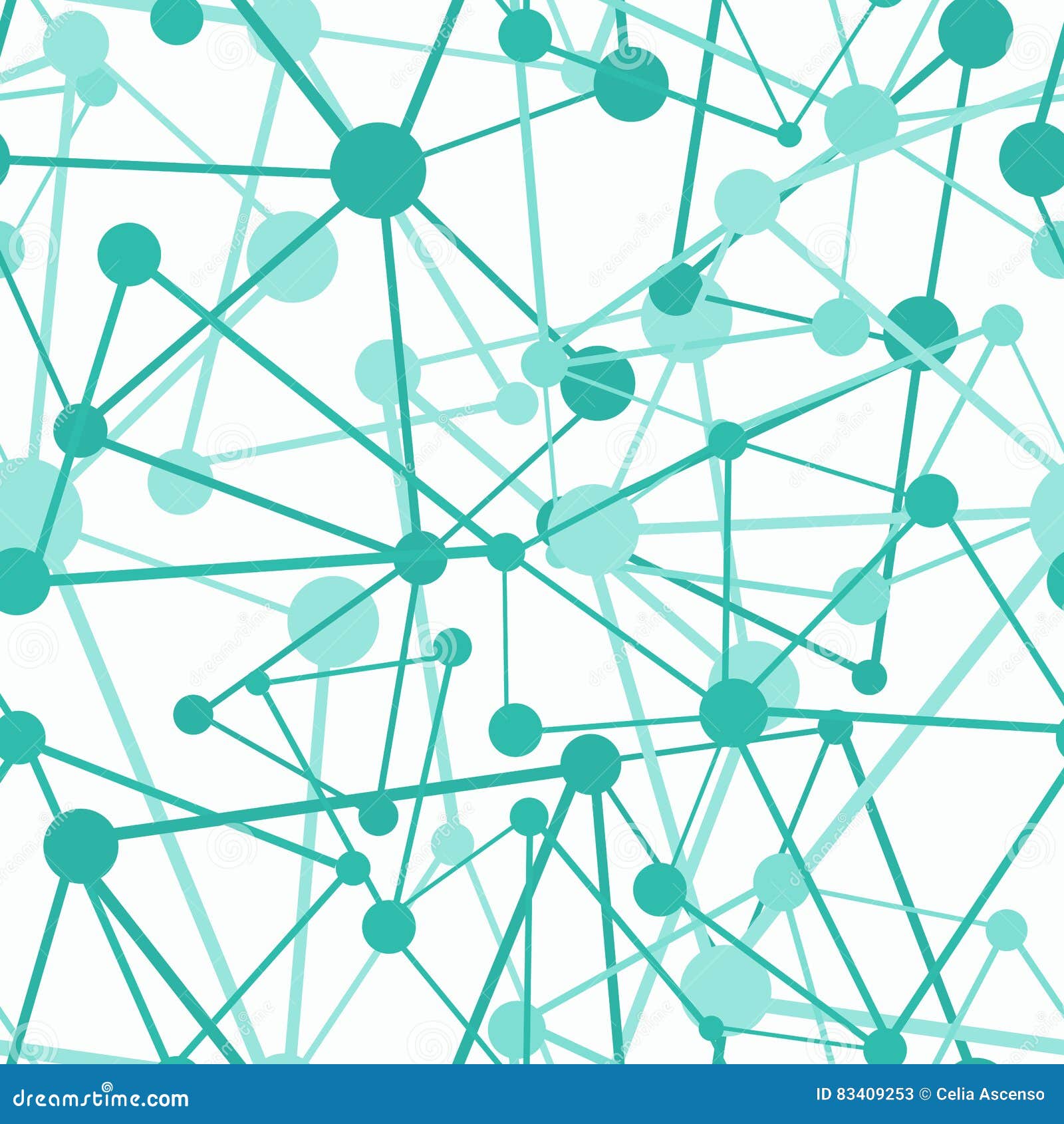 Connected Dots Seamless Background Stock Illustration - Illustration of ...