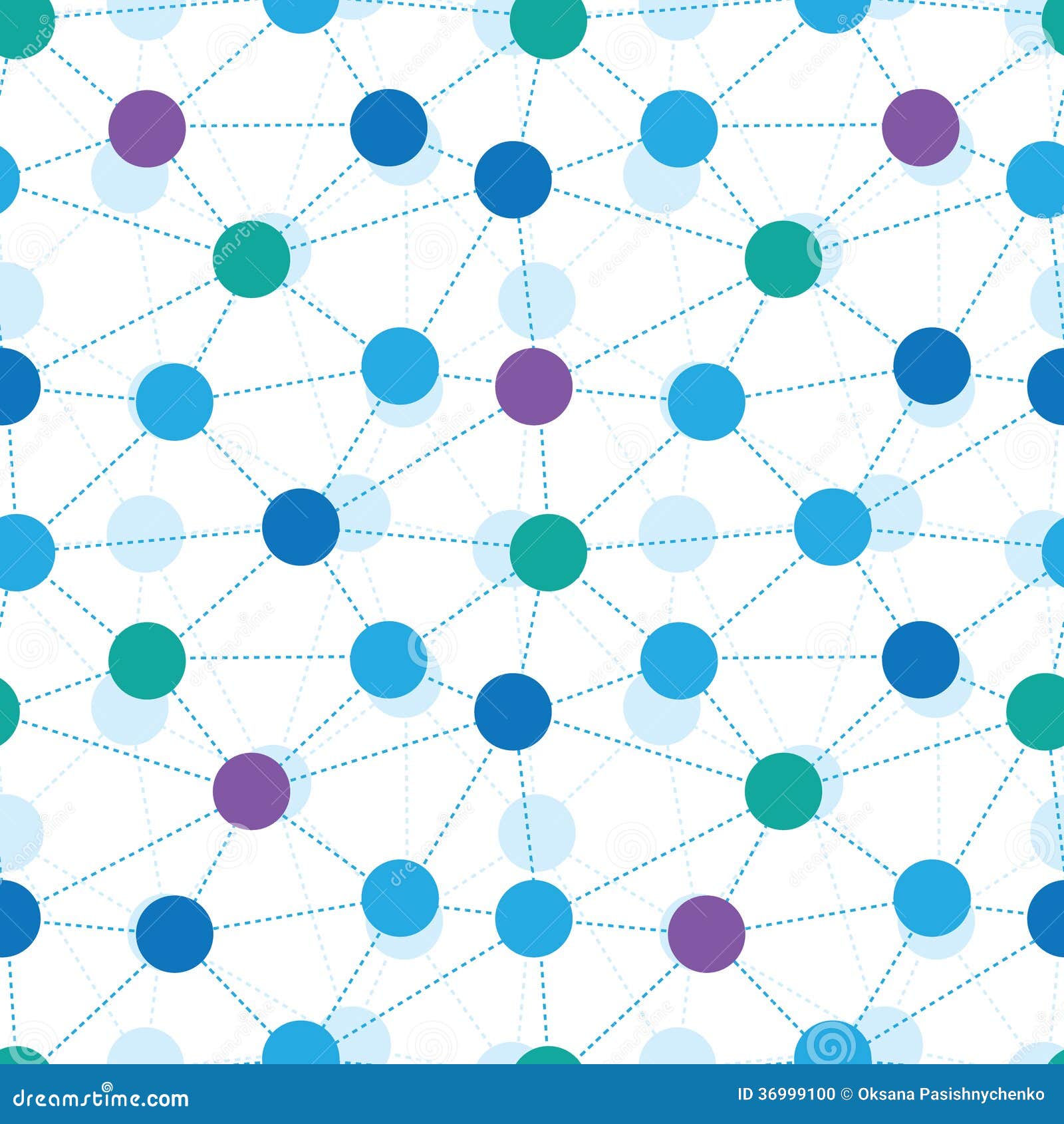 Connected Dots Seamless Pattern Background Stock Vector - Illustration ...