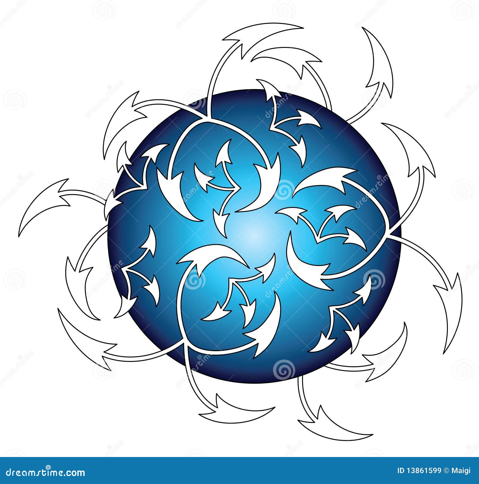 Connected Earth stock vector. Illustration of networking - 13861599