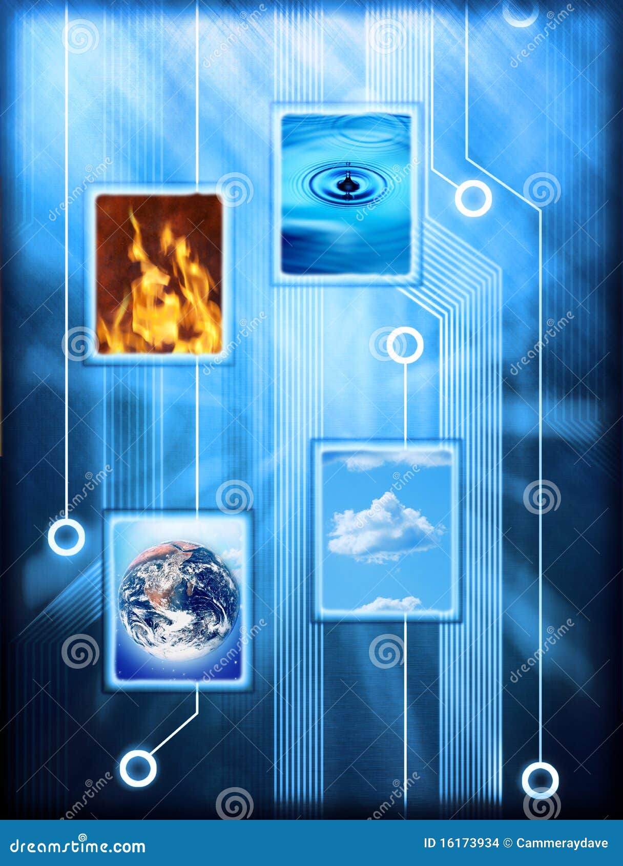 Connected Elements of Nature Stock Photo - Image of element, globe ...