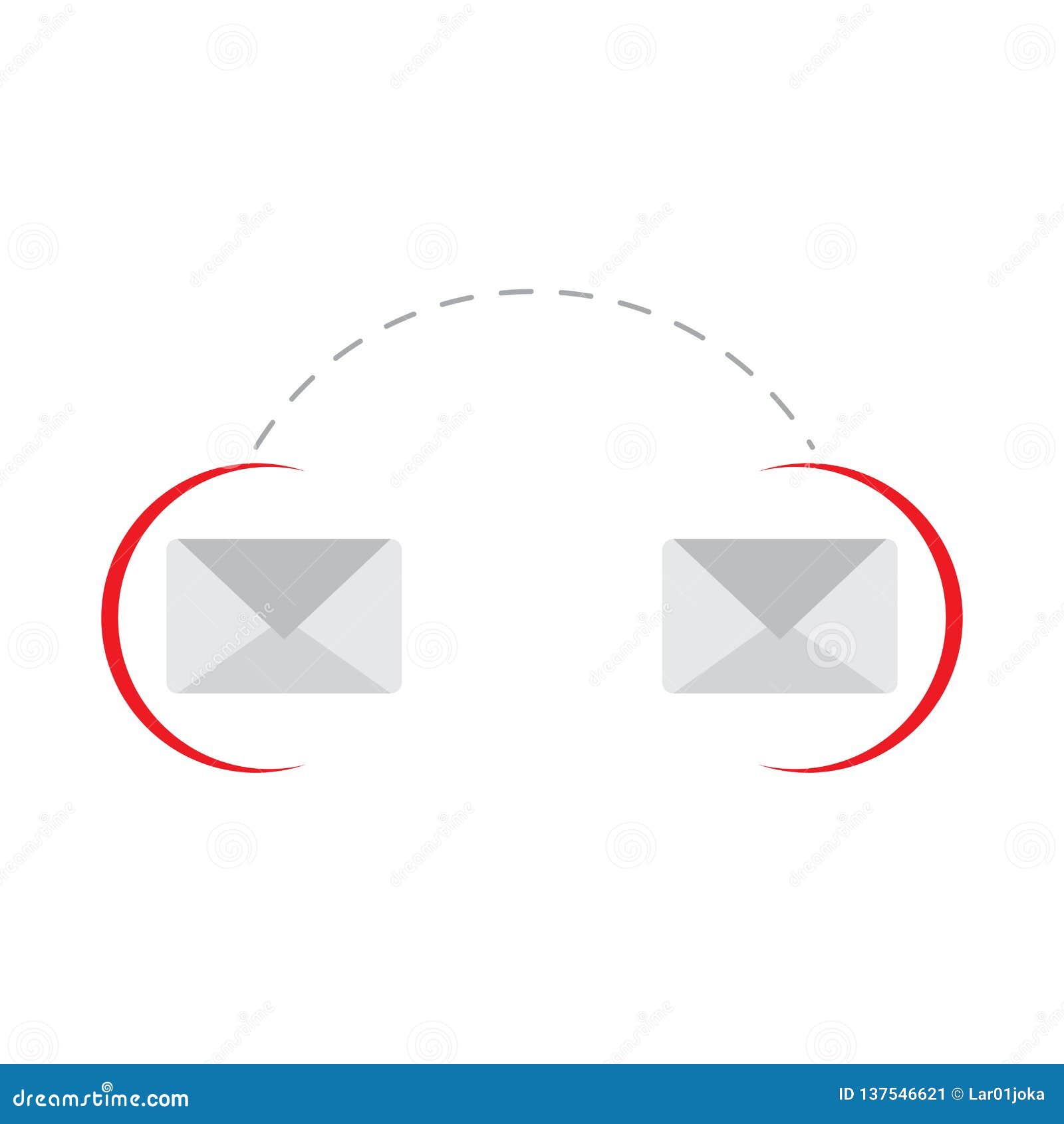 Connected envelopes image stock vector. Illustration of community ...