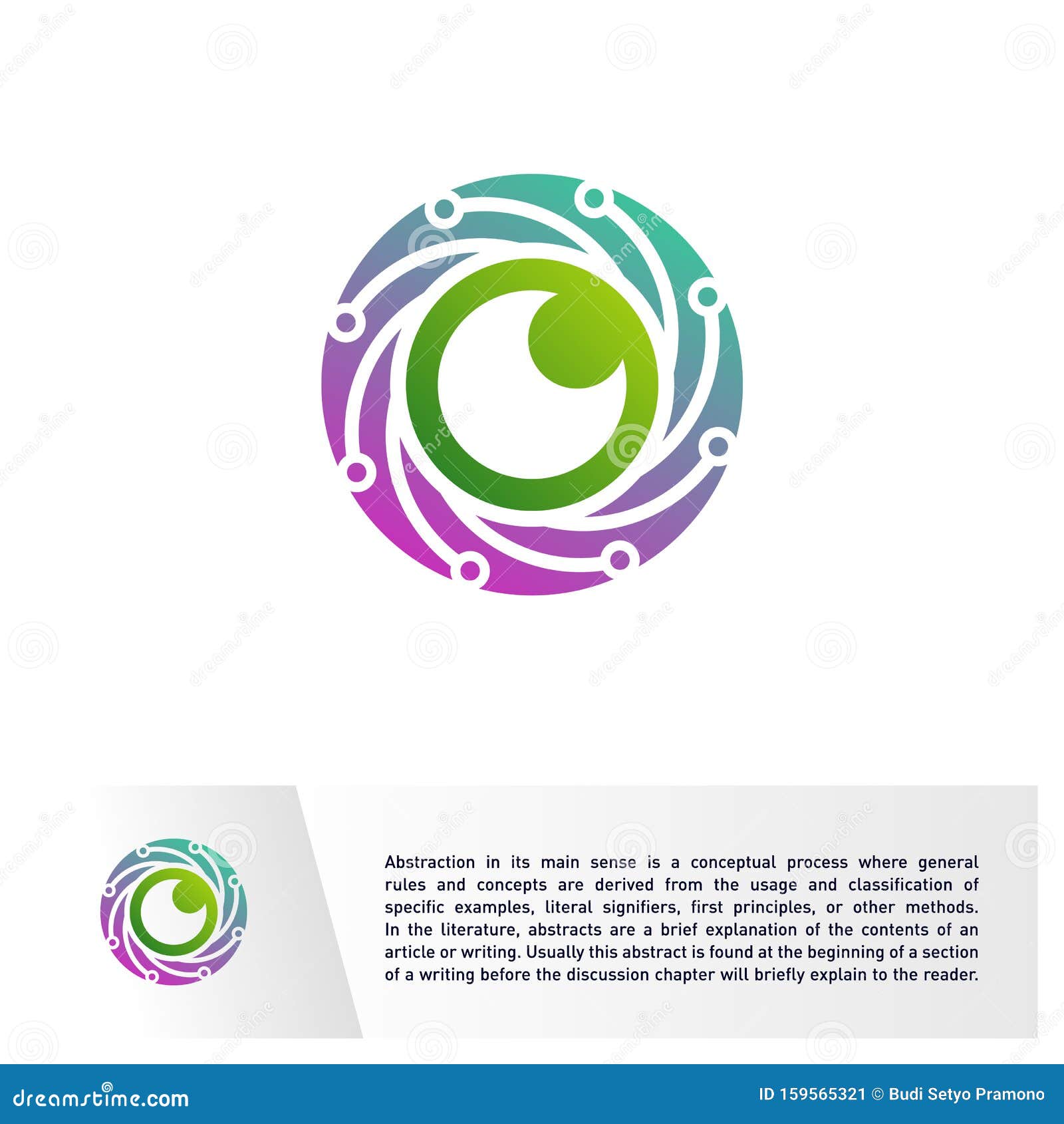 Connected Eye Logo Design Vector Template. Technology Spiral Vision ...