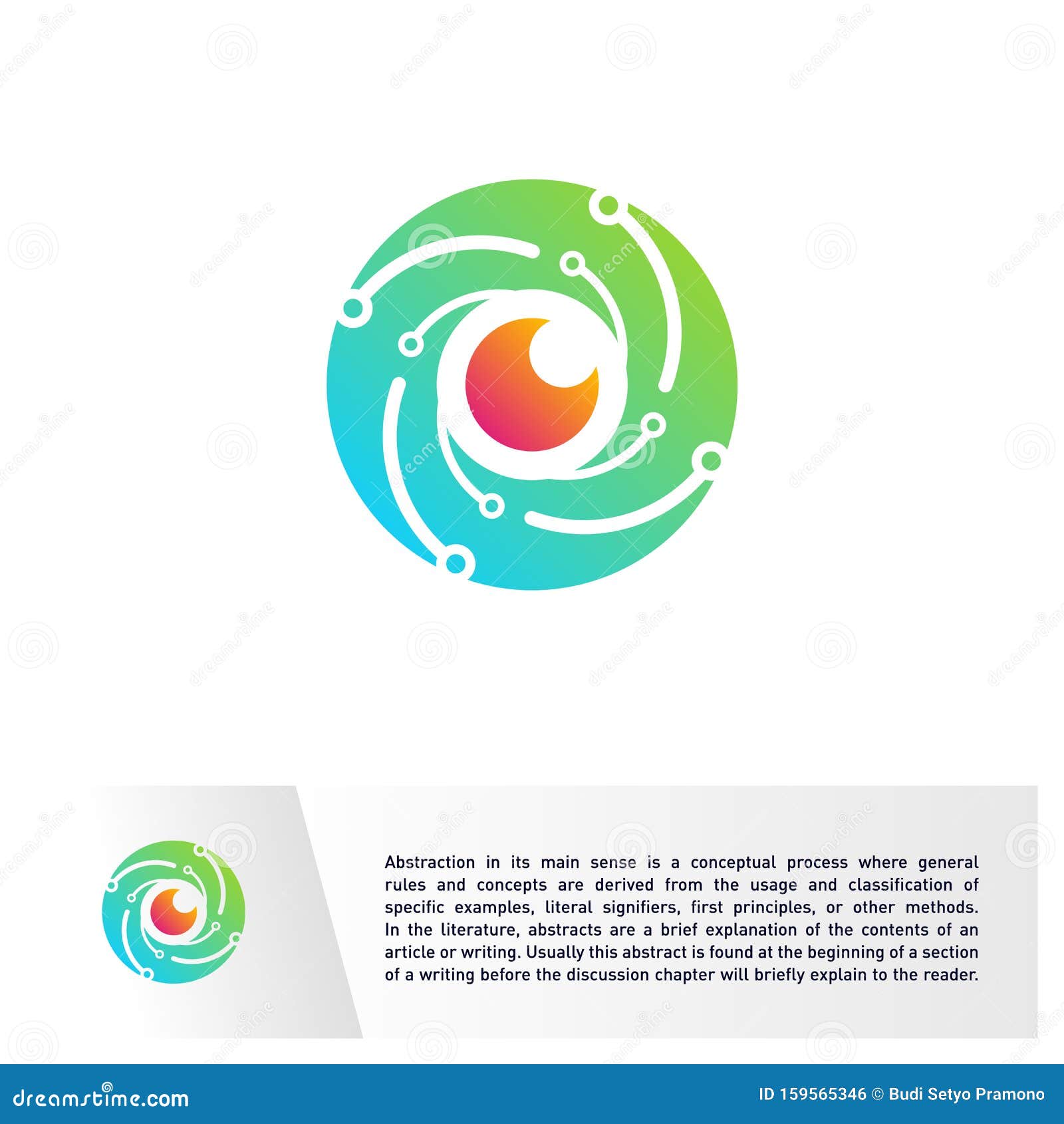 Connected Eye Logo Design Vector Template. Technology Spiral Vision ...
