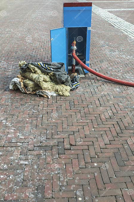 A Connected Fire Hydrant Outdoors Stock Image - Image of nature ...