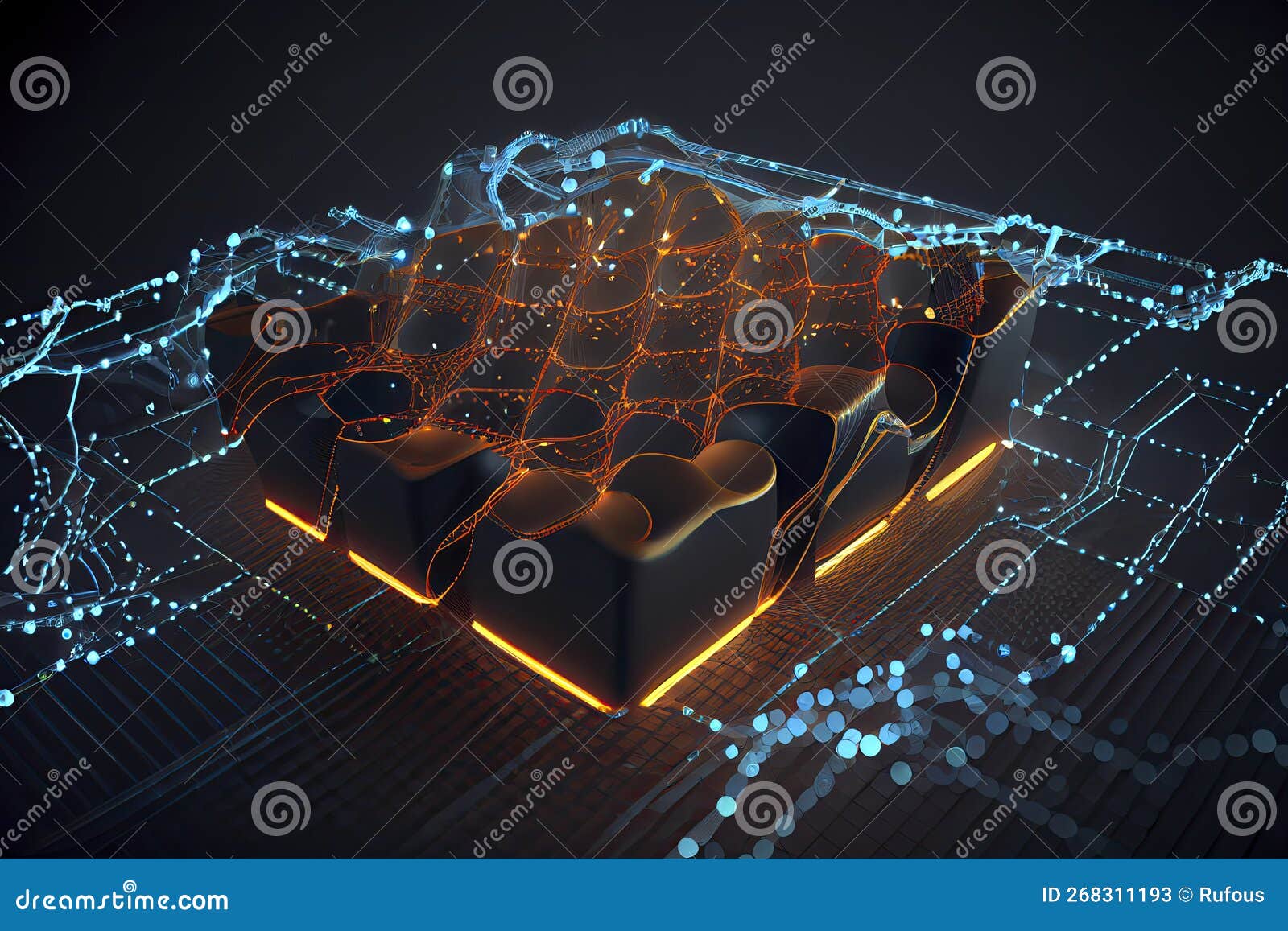 Digitalization Wave. Curved Line Of Ones And Zeros Cartoon Vector ...