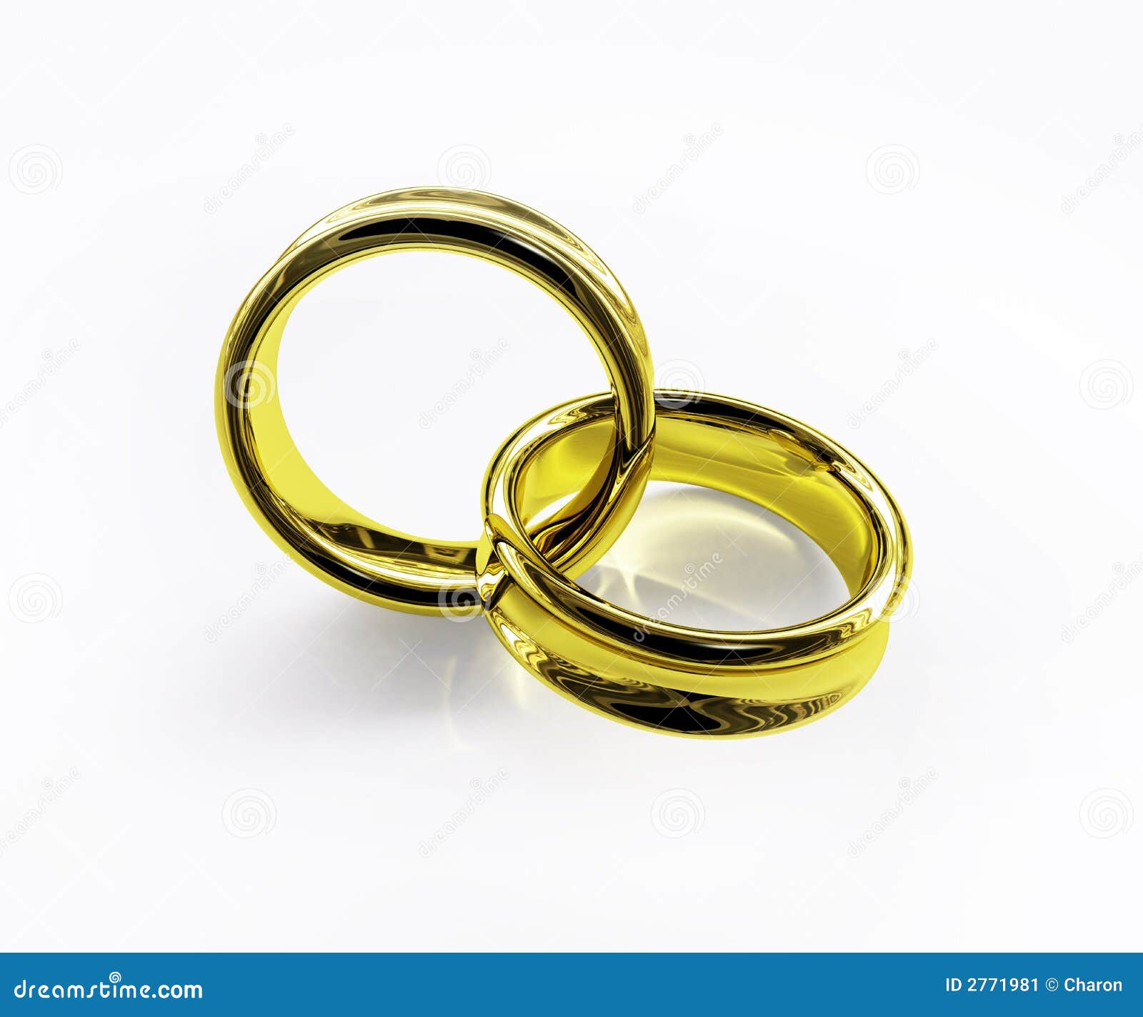 Connected Gold Ring Isolated Stock Image - Image of decor, engagement ...