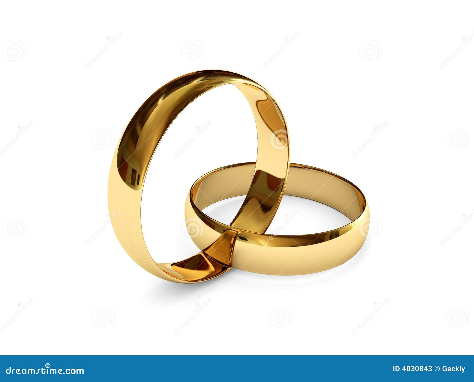 Connected Golden Wedding Rings Stock Illustration - Illustration of ...