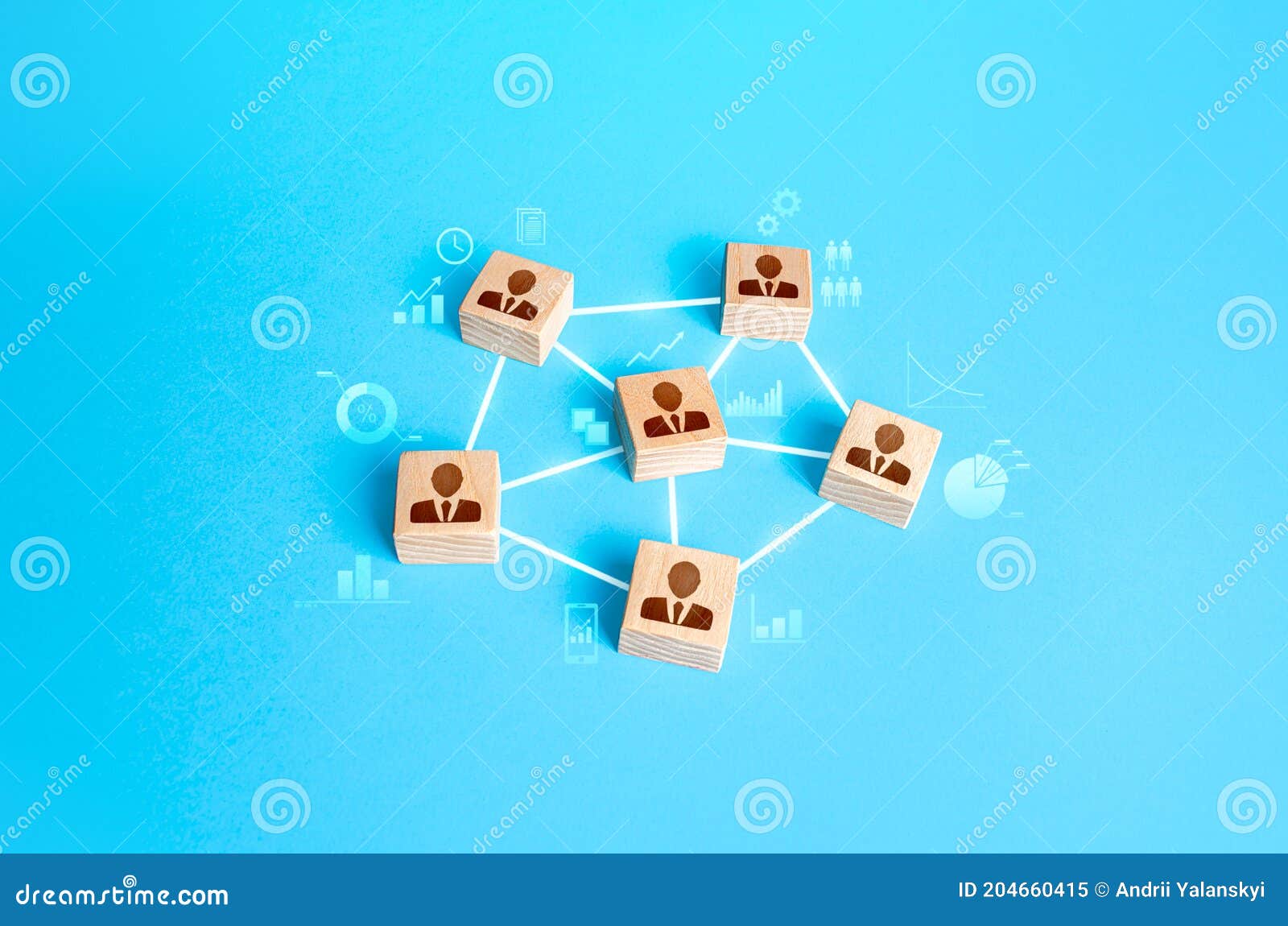 Connected Group of People. Work a Self-governing Team without a Leader ...