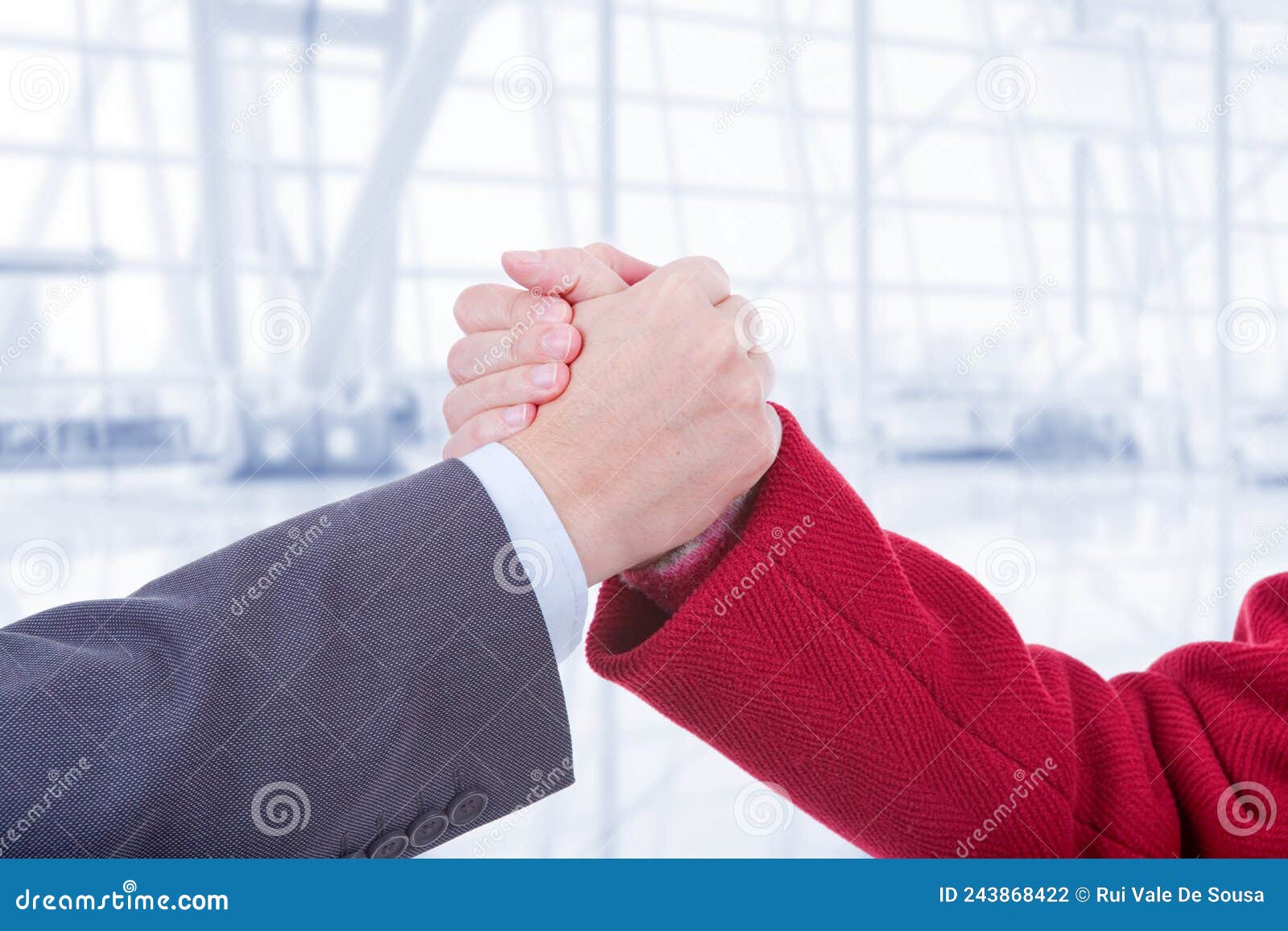 Connected Hands at the Office Stock Photo - Image of handshake ...