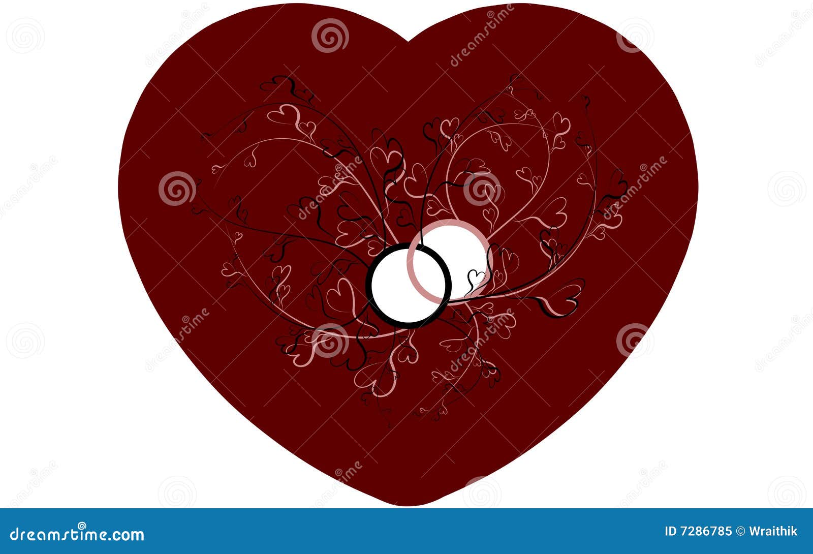 Connected in heart stock illustration. Illustration of together - 7286785