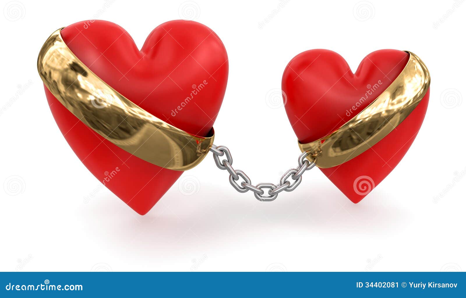Connected Hearts (clipping Path Included) Stock Illustration ...