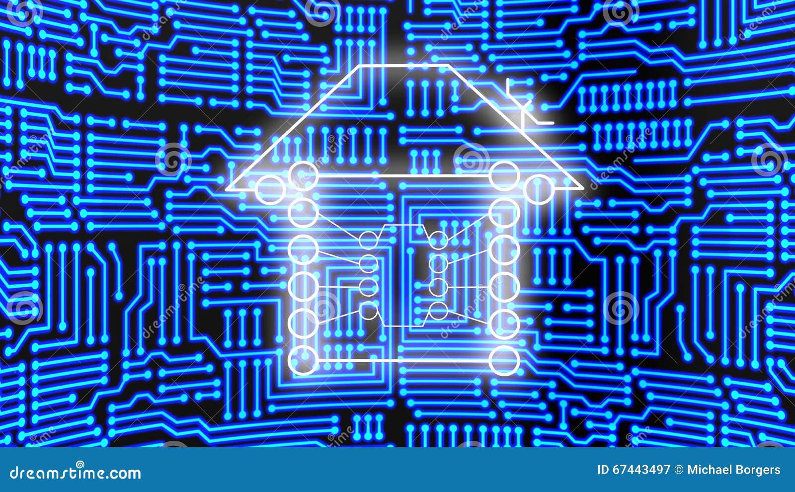 Connected home concept stock illustration. Illustration of symbol ...