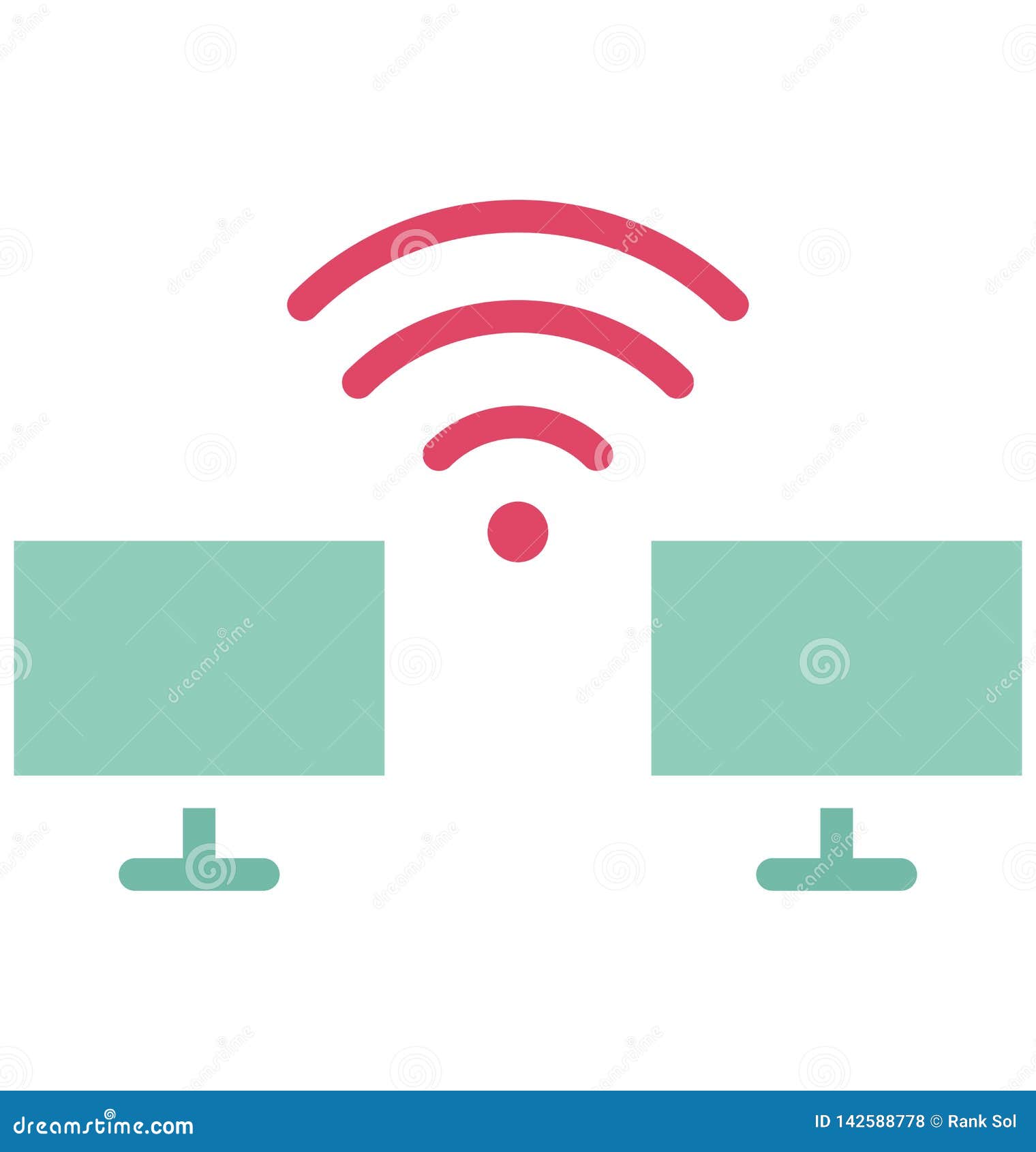 Connected with Internet Isolated Vector Icon Which Can Easily Modify or ...
