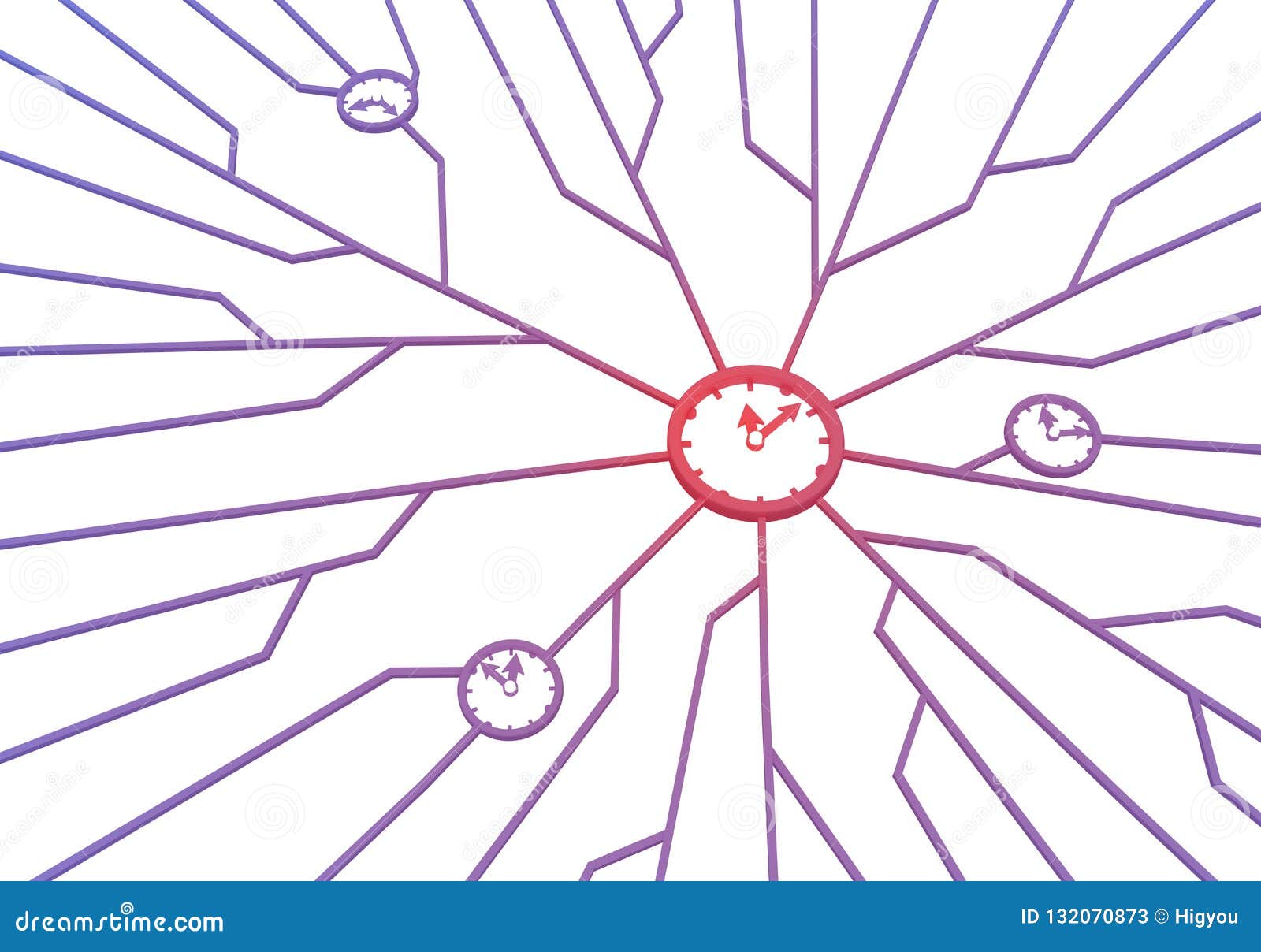 Connected Line Time Red stock illustration. Illustration of hour ...