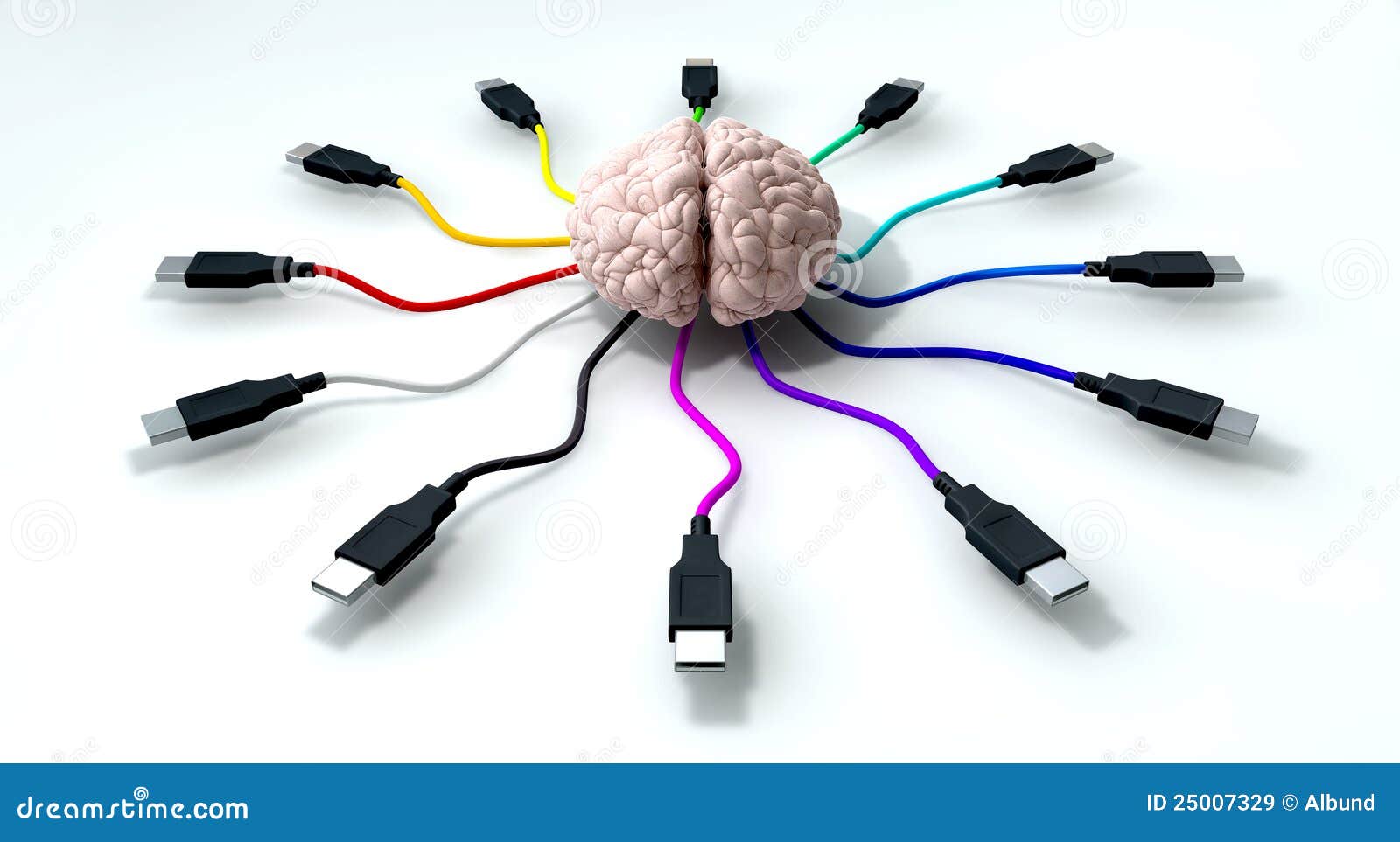 Connected Mind stock illustration. Illustration of colored - 25007329