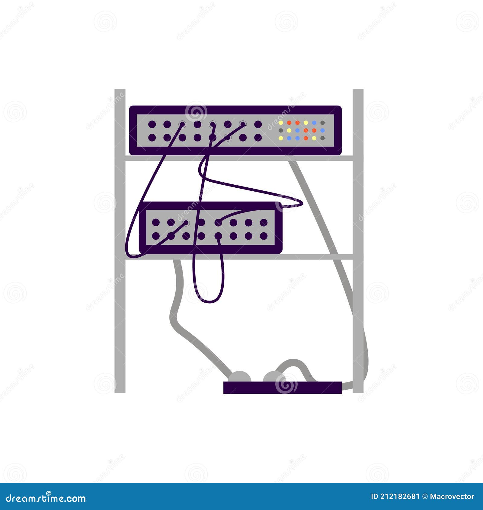 Connected Network Devices Composition Stock Vector - Illustration of ...