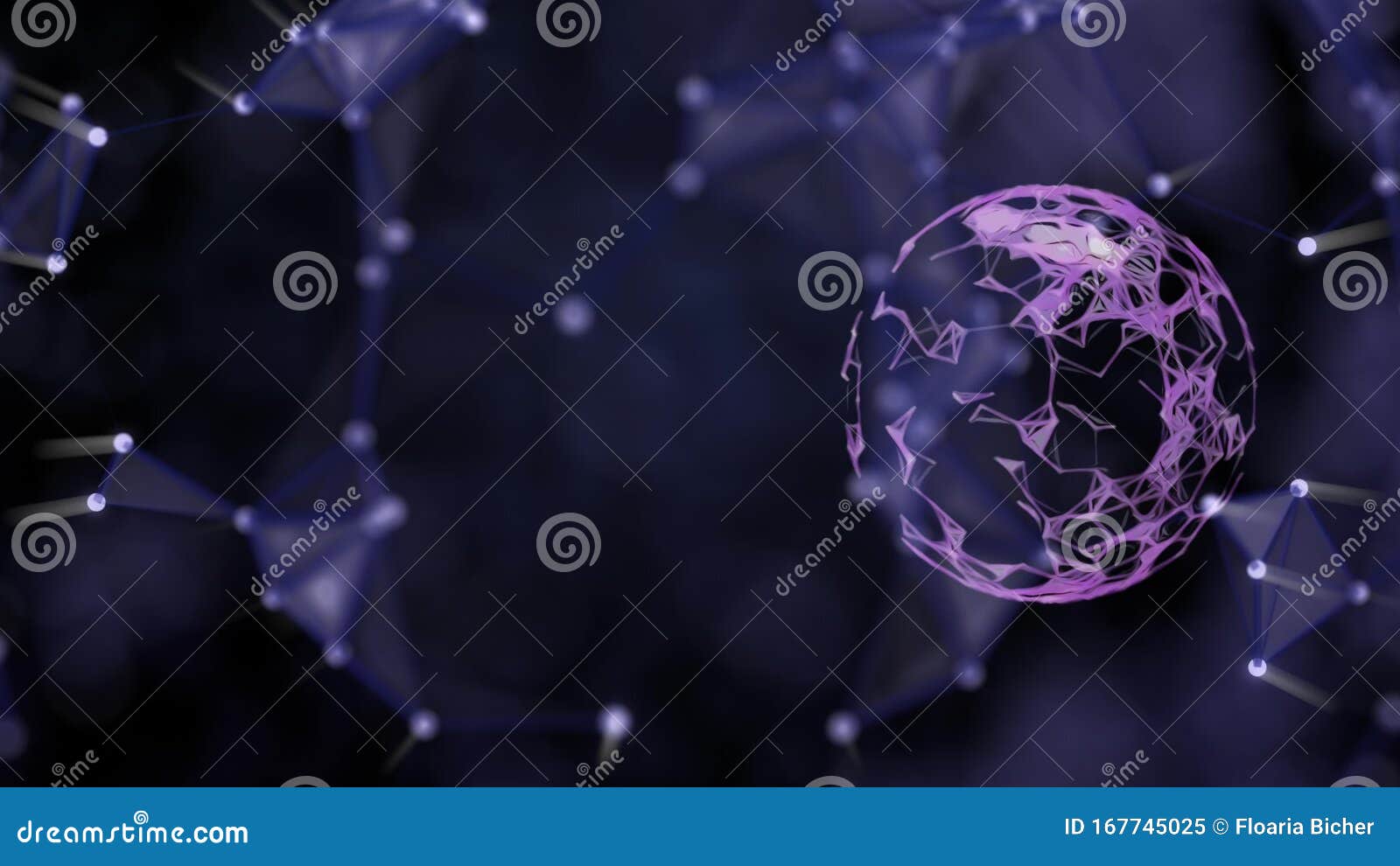 Internet of Things Concept. Connected Network of Nodes Floating Around ...