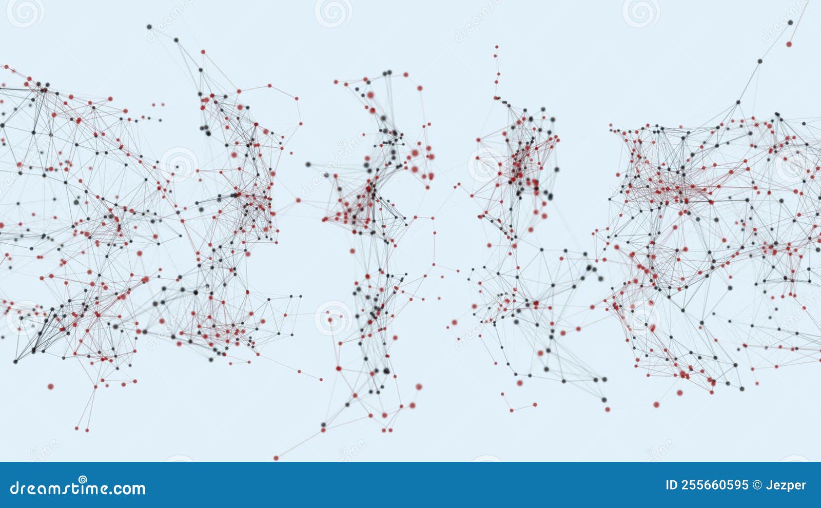 Connected Network of Red and Black Lines and Dots Stock Image - Image ...