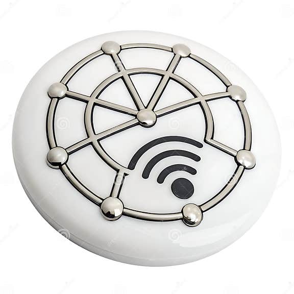 Connected Network Symbol Isolated on White Background Stock ...