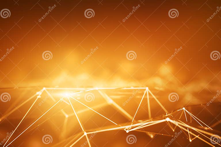 Connected orange points stock illustration. Illustration of bright ...