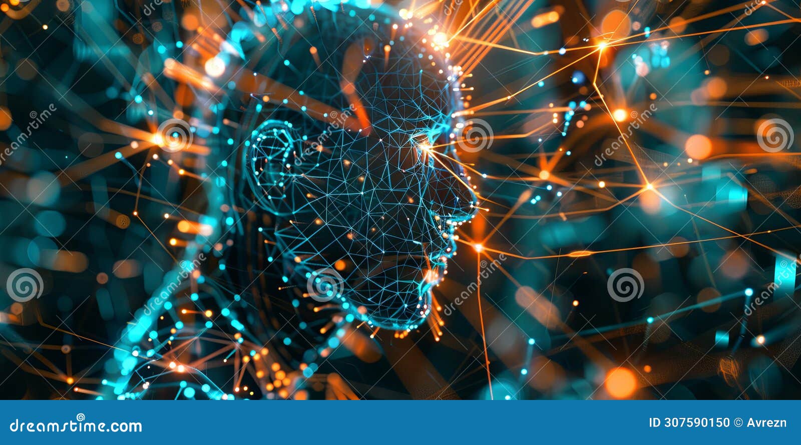 Connected Pathways Merging into Abstract Faces, Links, and Blurred ...