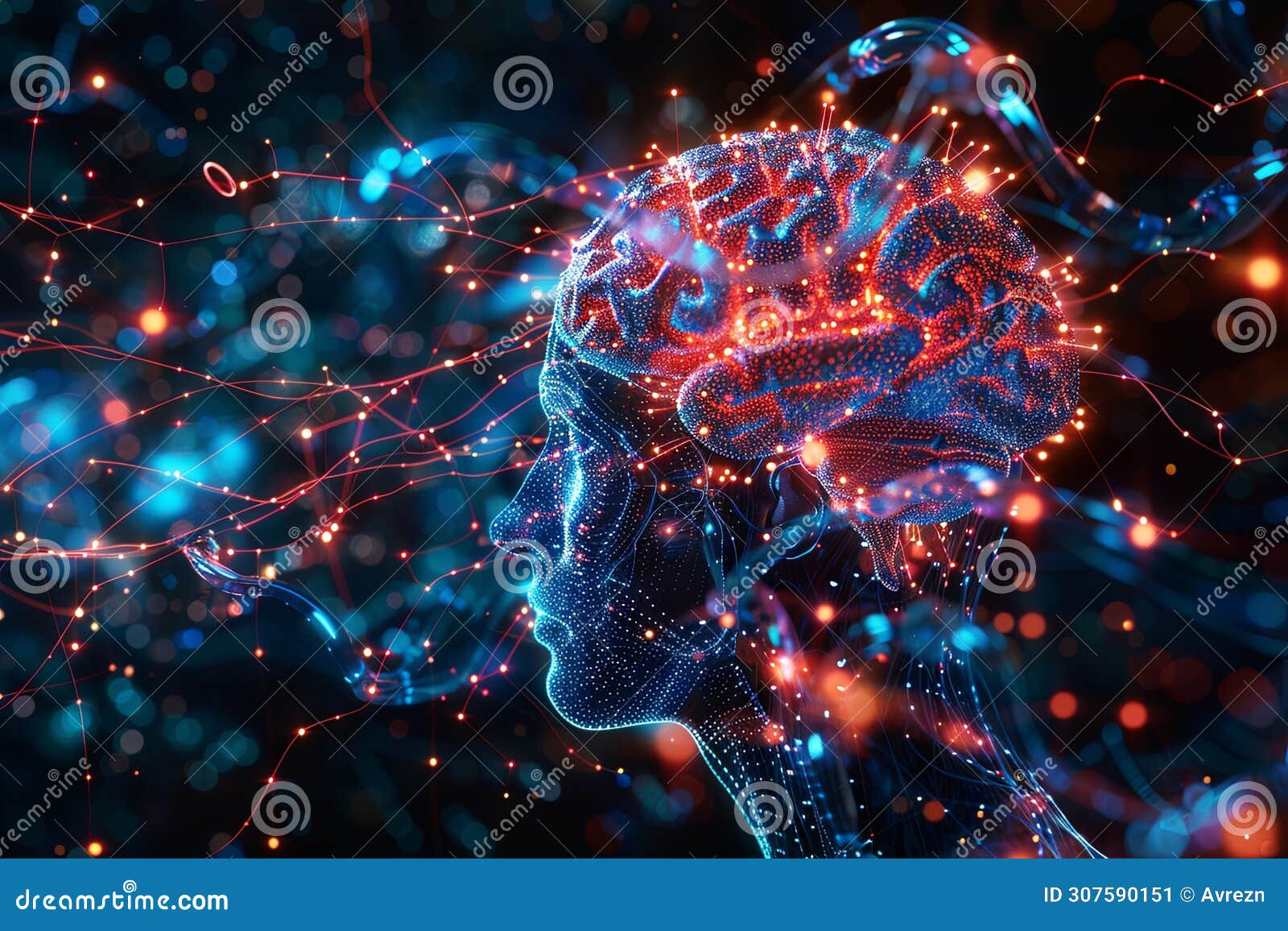 Connected Pathways Merging into Abstract Faces, Links, and Blurred ...