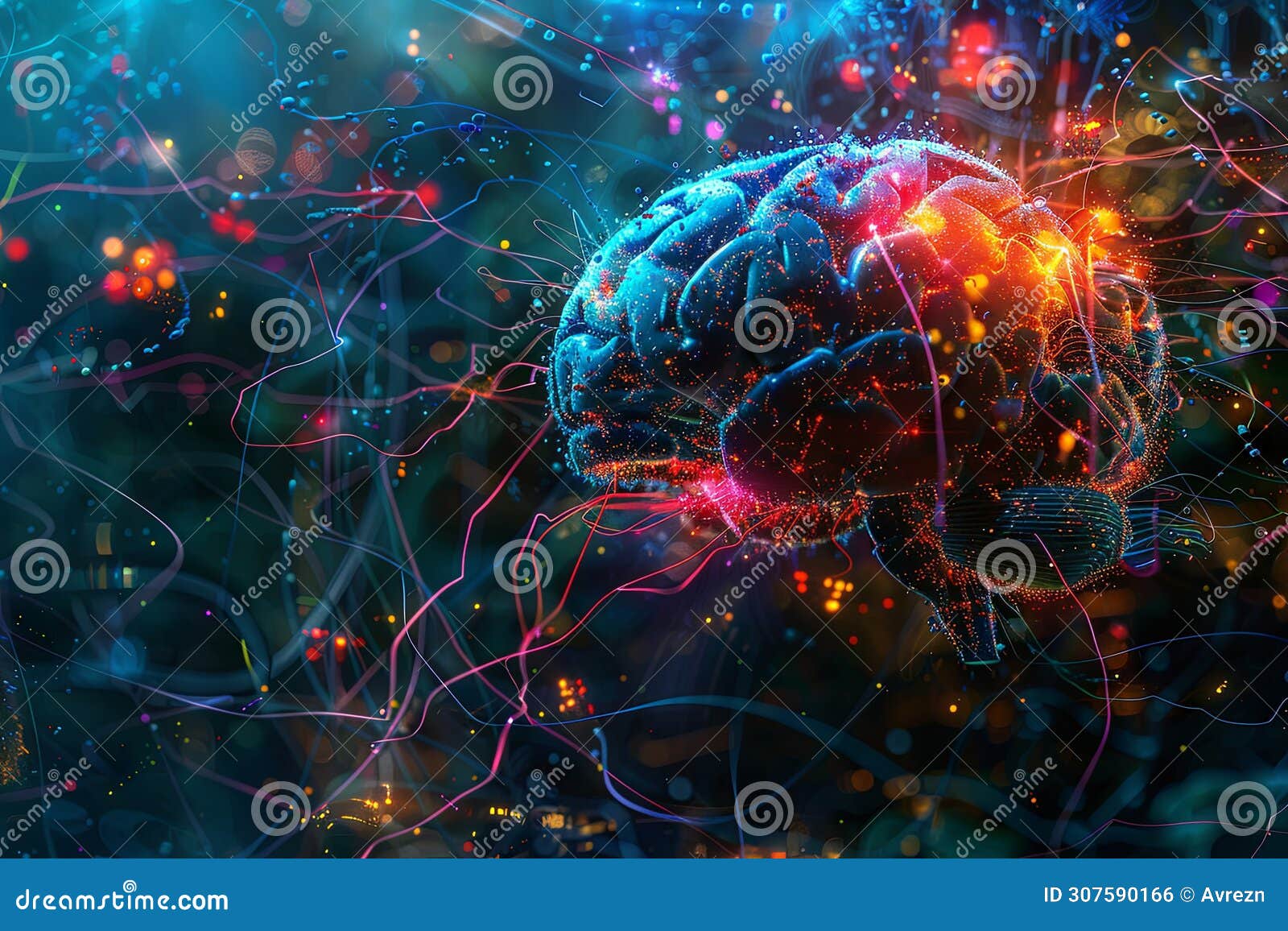 Connected Pathways Merging into Abstract Faces, Links, and Blurred ...