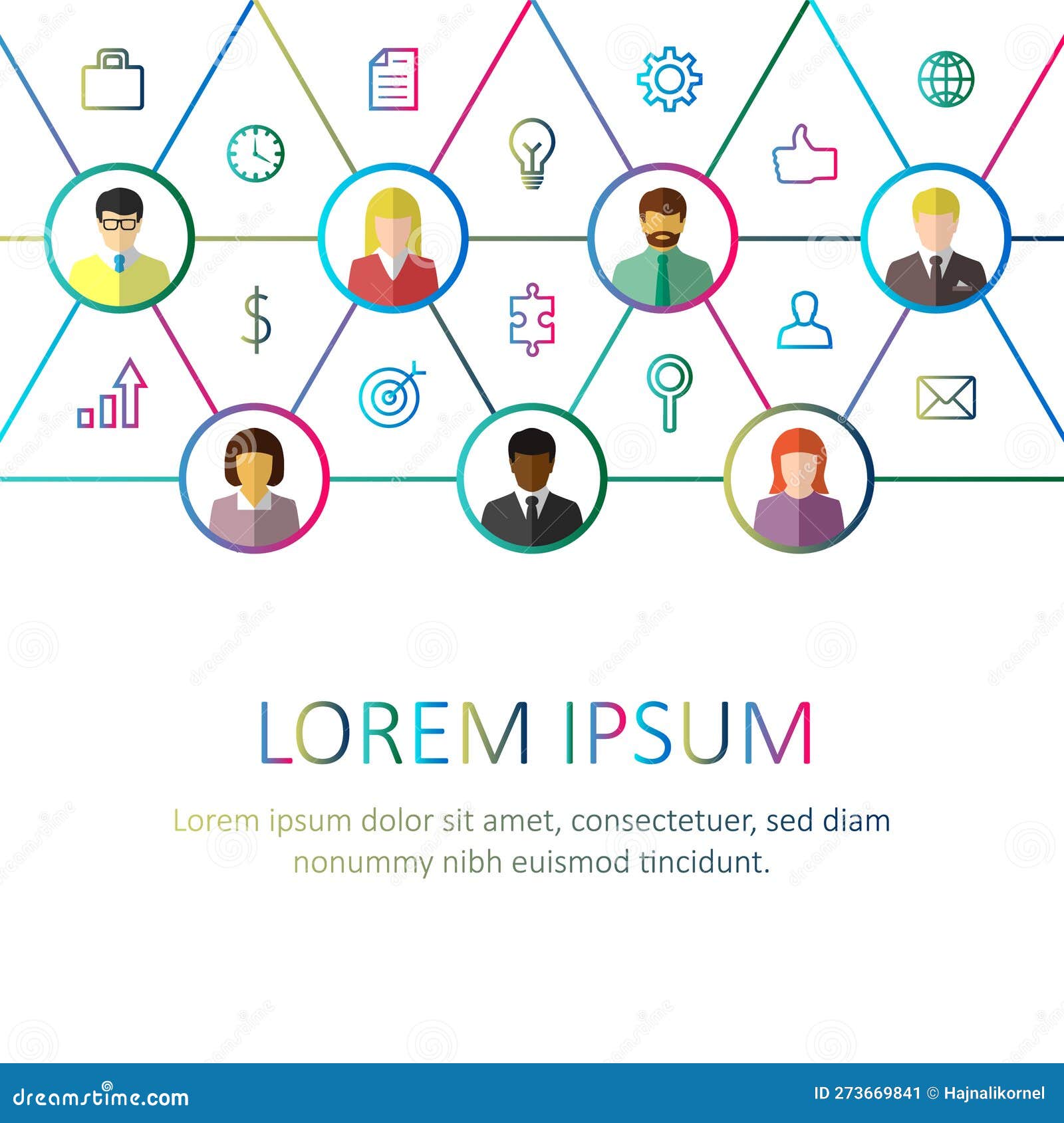 Connected People and Icons As Banner or Header Concept with Copy Space ...