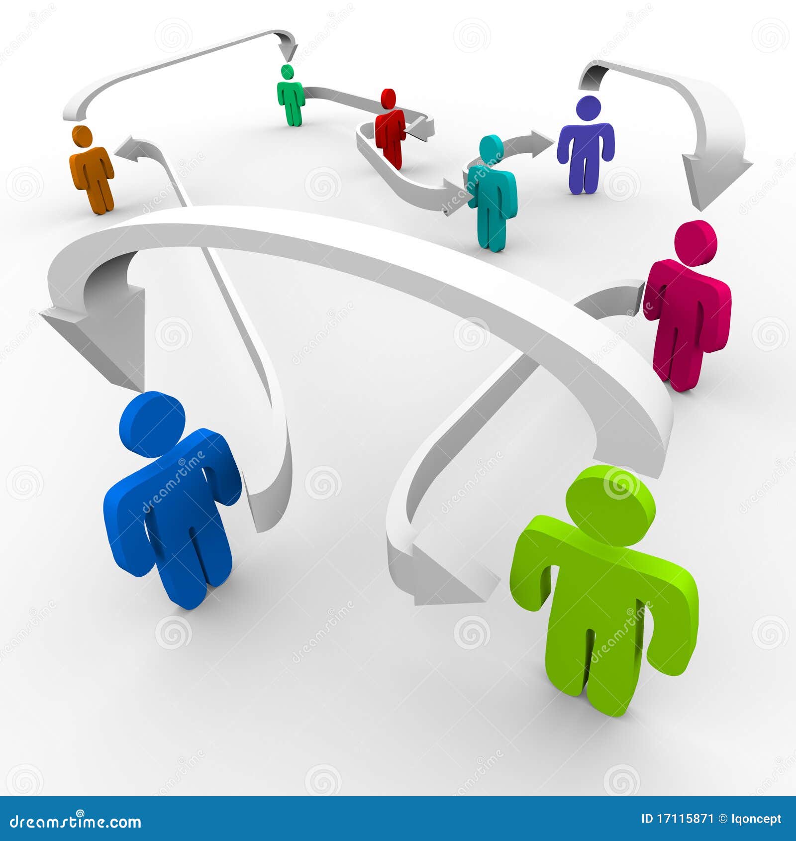 Connected People in Network Stock Illustration - Illustration of ...