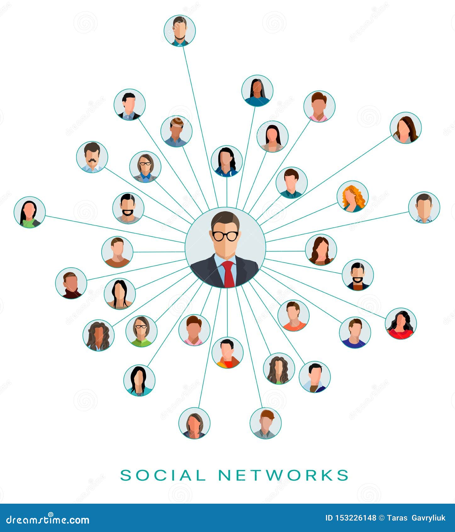 Connected People and Social Network Stock Vector - Illustration of ... Connected People and Social Network Stock Vector - Illustration of ...