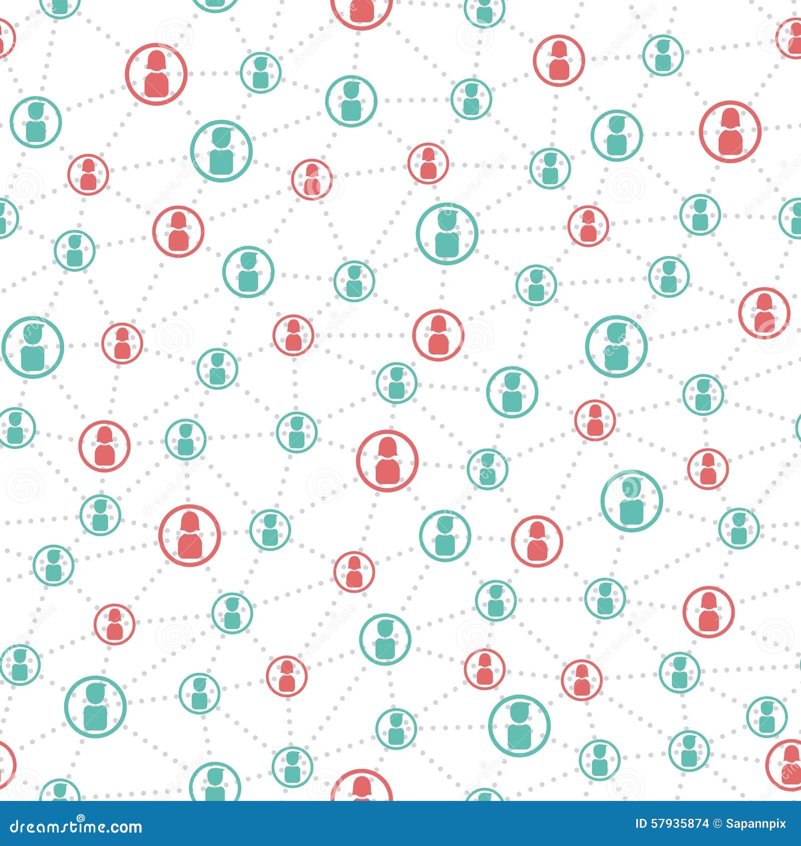 Connected People and Social Network Pattern Stock Vector - Illustration ...