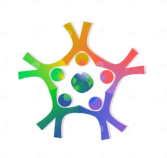 Connected people symbols stock illustration. Illustration of unity ...