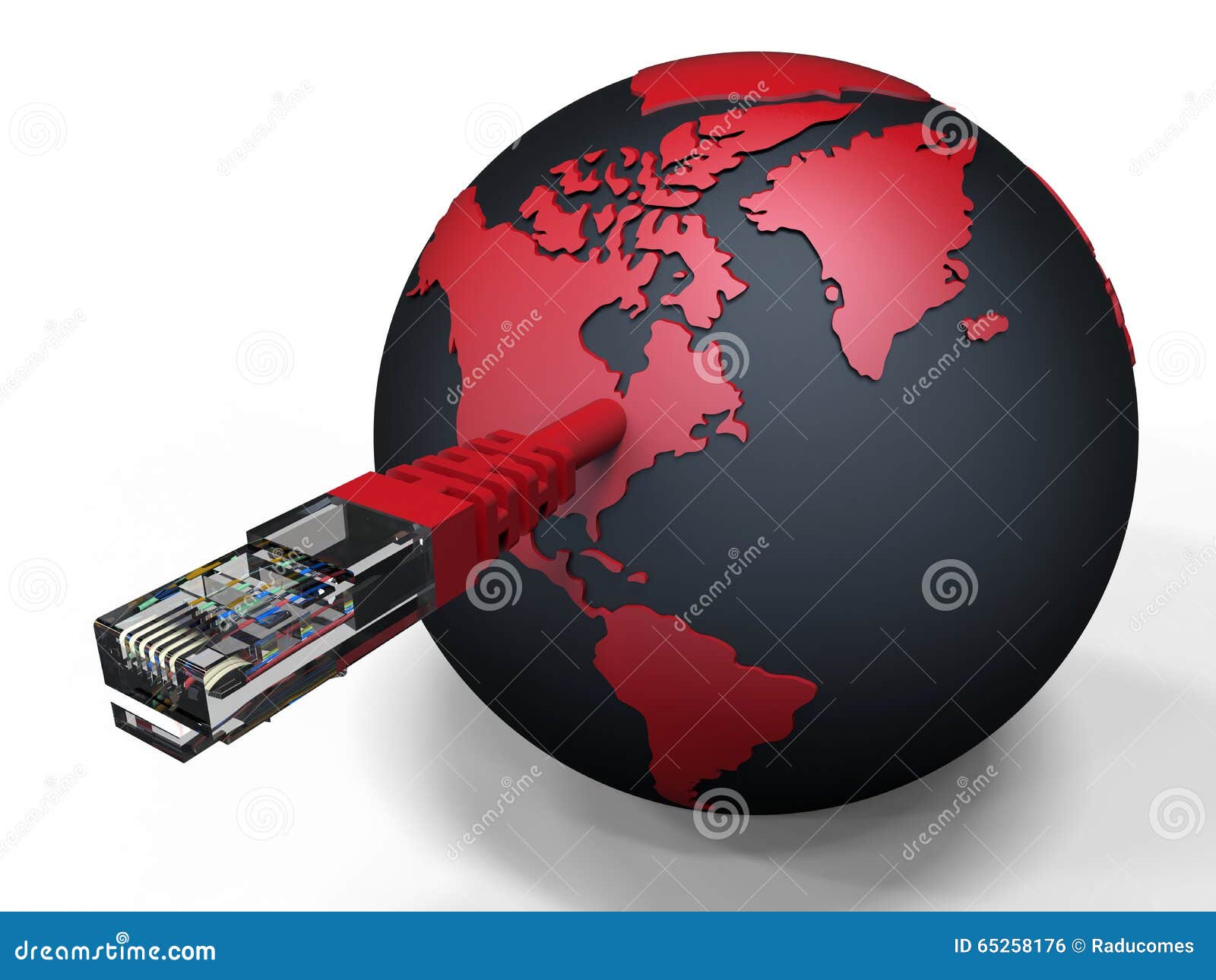 Connected Planet Earth - Internet Stock Illustration - Illustration of ...
