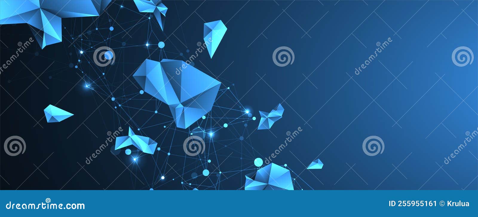 Connected Polygons. Glowing Blue Plexus Vector Background, Digital Data ... Connected Polygons. Glowing Blue Plexus Vector Background, Digital Data ...