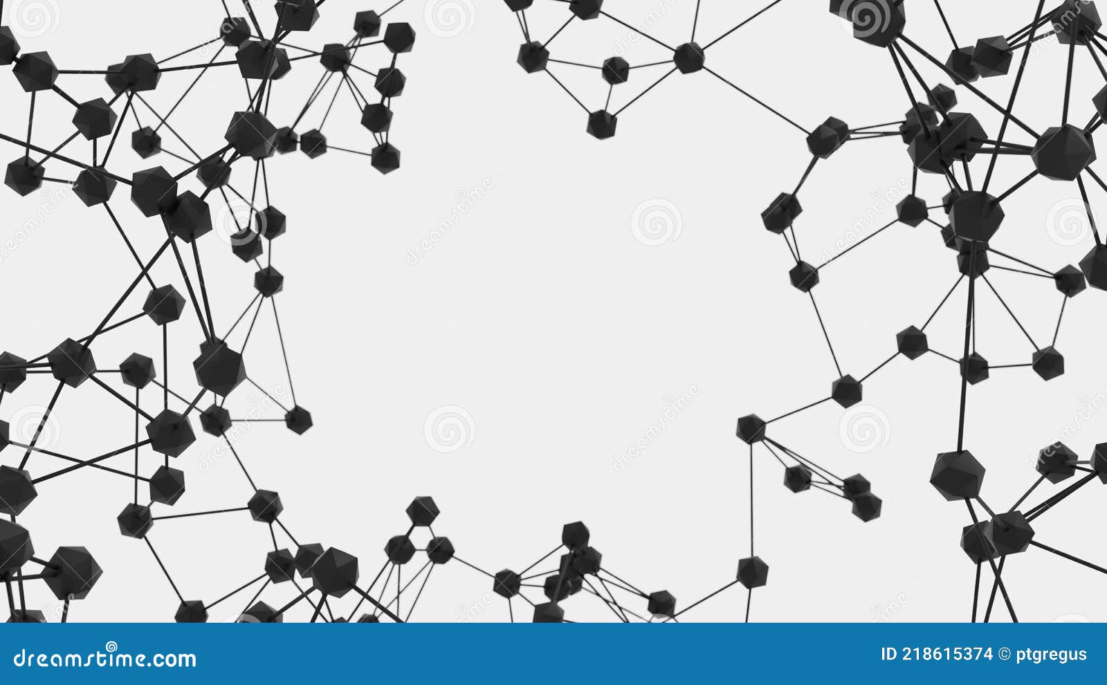 Connected Polygons Plexus Digital Geometric Background. Corrupted ...