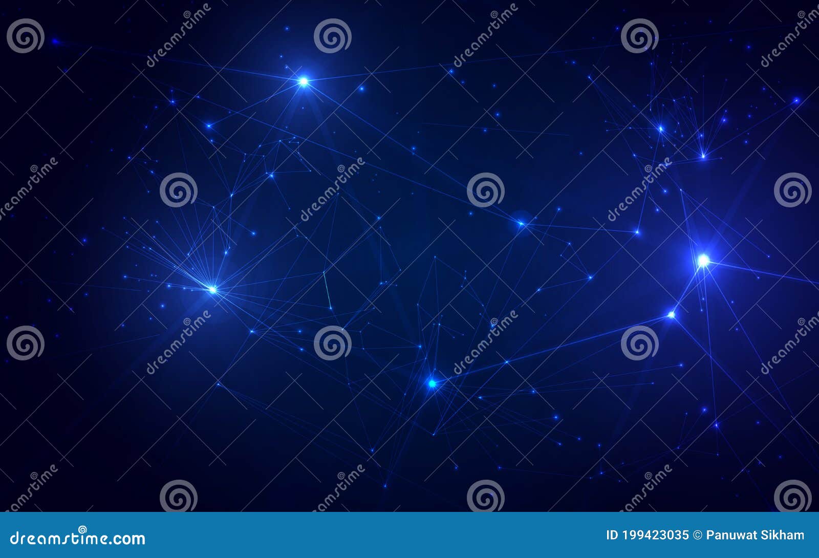 Connected Polygons Plexus Vector Background, Digital Data Visualization ...