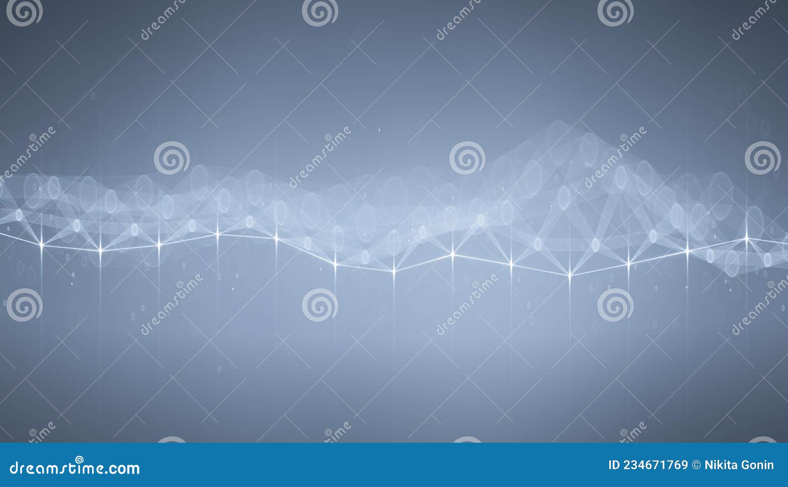 Connected Polygons White Plexus Background 3D Render Stock Illustration ...