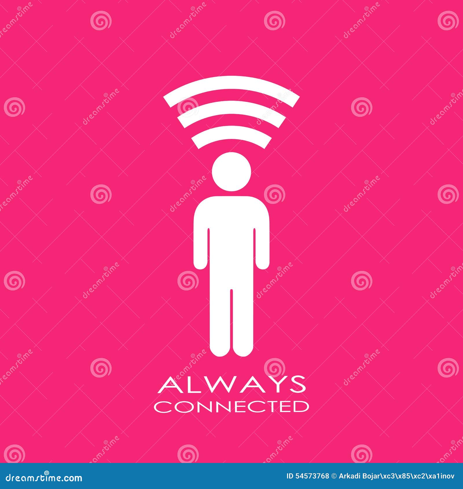 Always connected poster stock vector. Illustration of communication ...