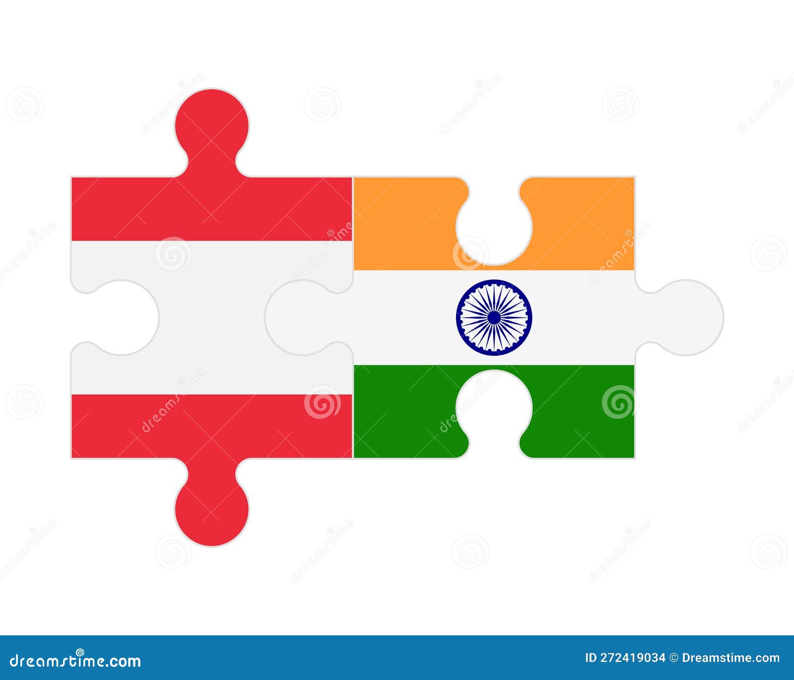 Puzzle of Flags of Austria and India, Vector Stock Vector ...