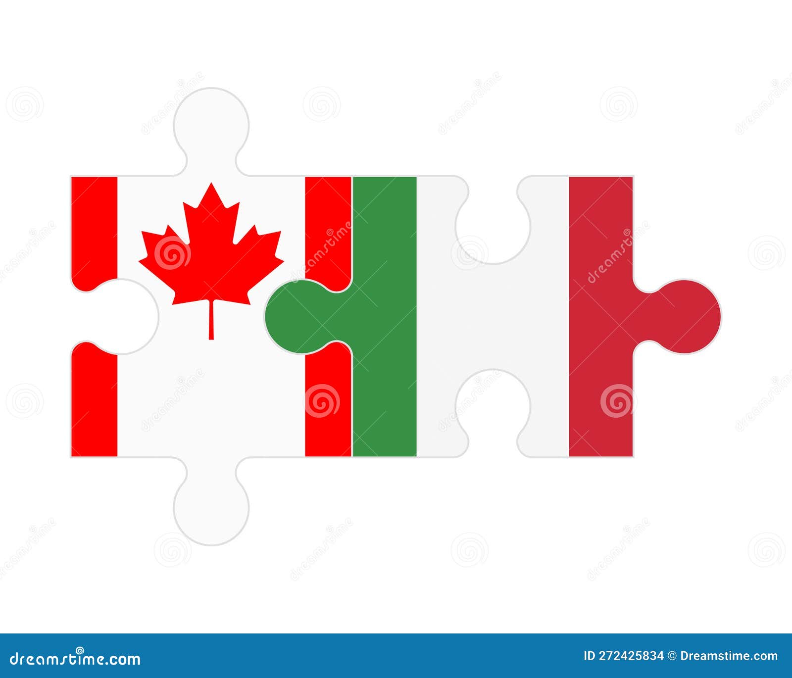 Puzzle of Flags of Canada and Italy, Vector Stock Vector - Illustration ...