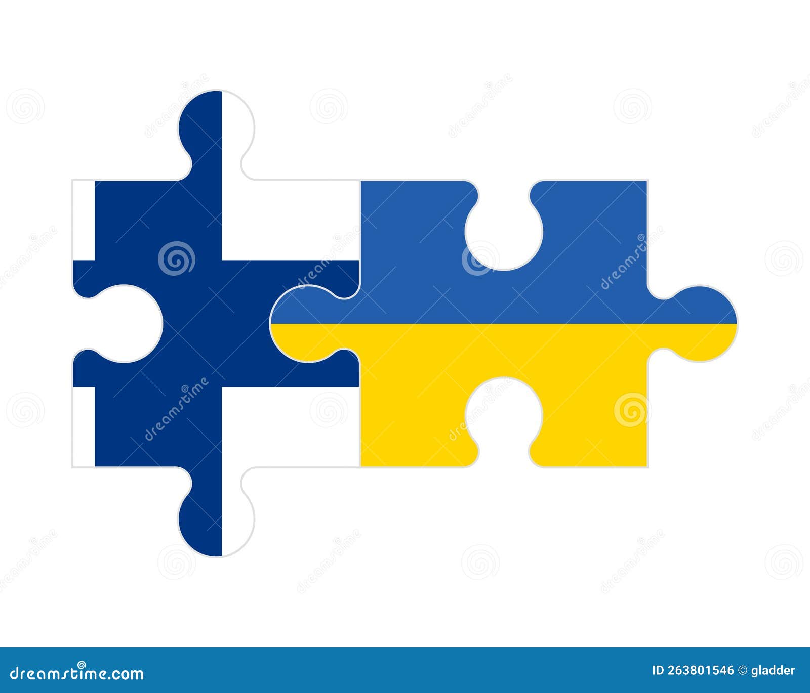Puzzle of Flags of Finland and Ukraine, Vector Stock Vector ...