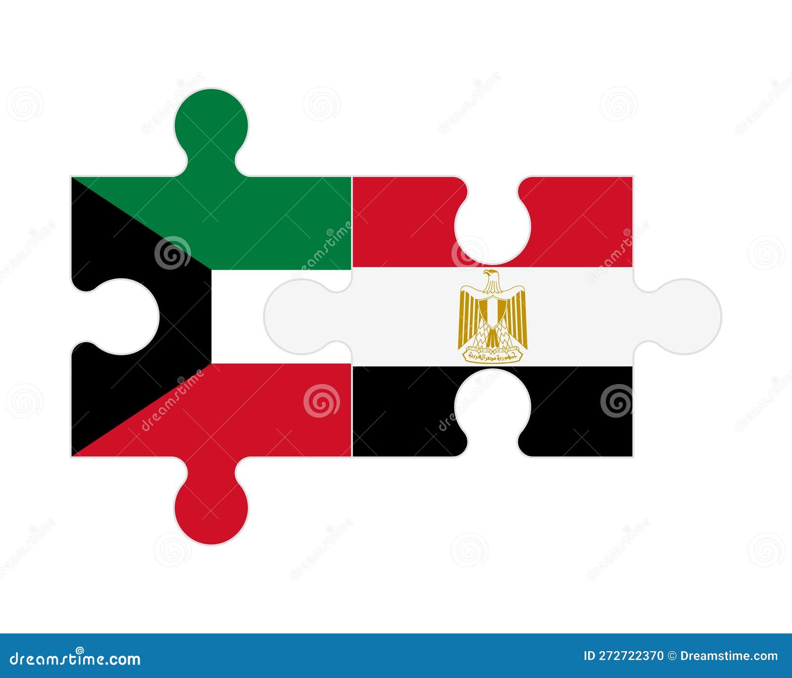 Puzzle of Flags of Kuwait and Egypt, Vector Stock Vector - Illustration ...