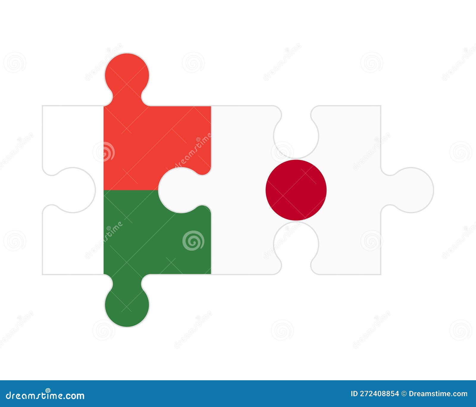 Puzzle of Flags of Madagascar and Japan, Vector Stock Vector ...