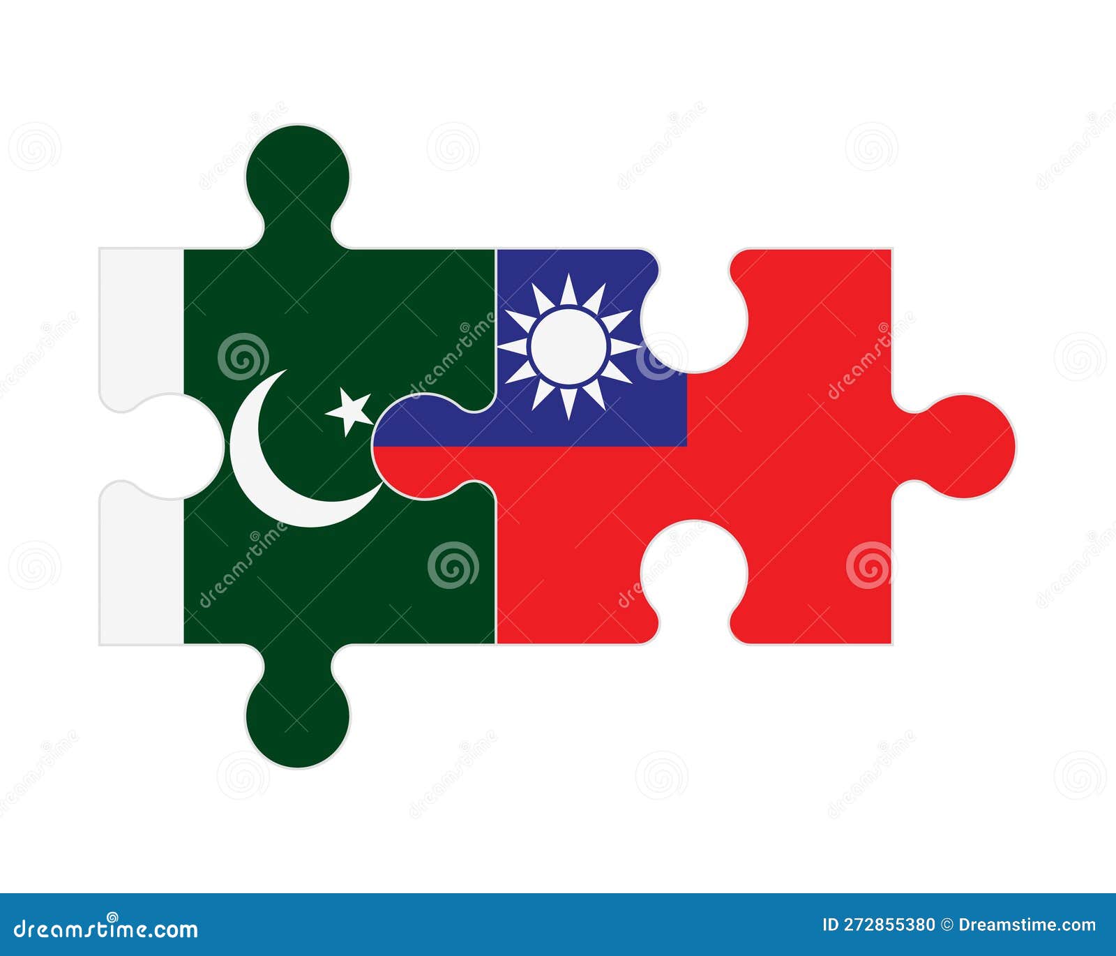 Puzzle of Flags of Pakistan and Taiwan, Vector Stock Vector ...