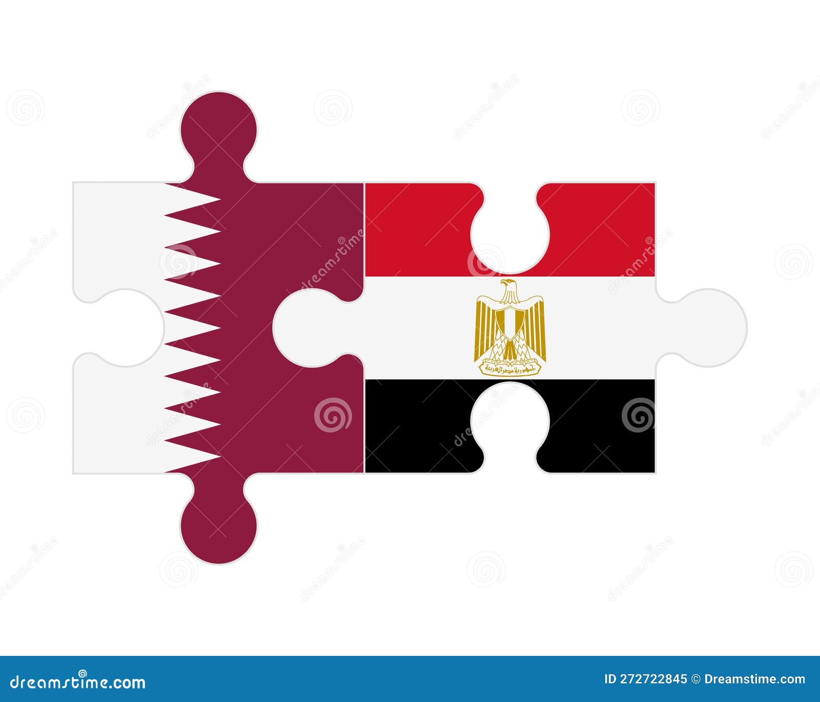 Puzzle of Flags of Qatar and Egypt, Vector Stock Vector - Illustration ...