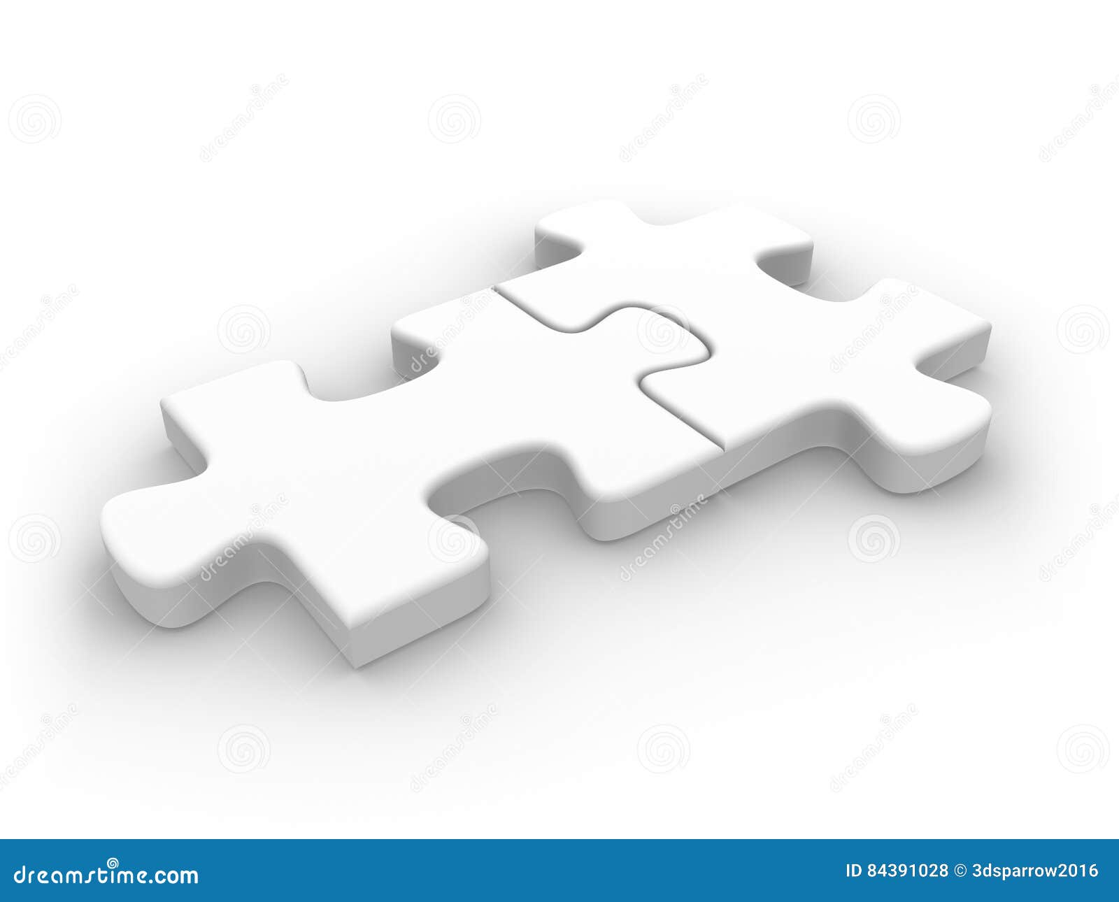 2 connected puzzle pieces. stock illustration. Illustration of jigsaw ...