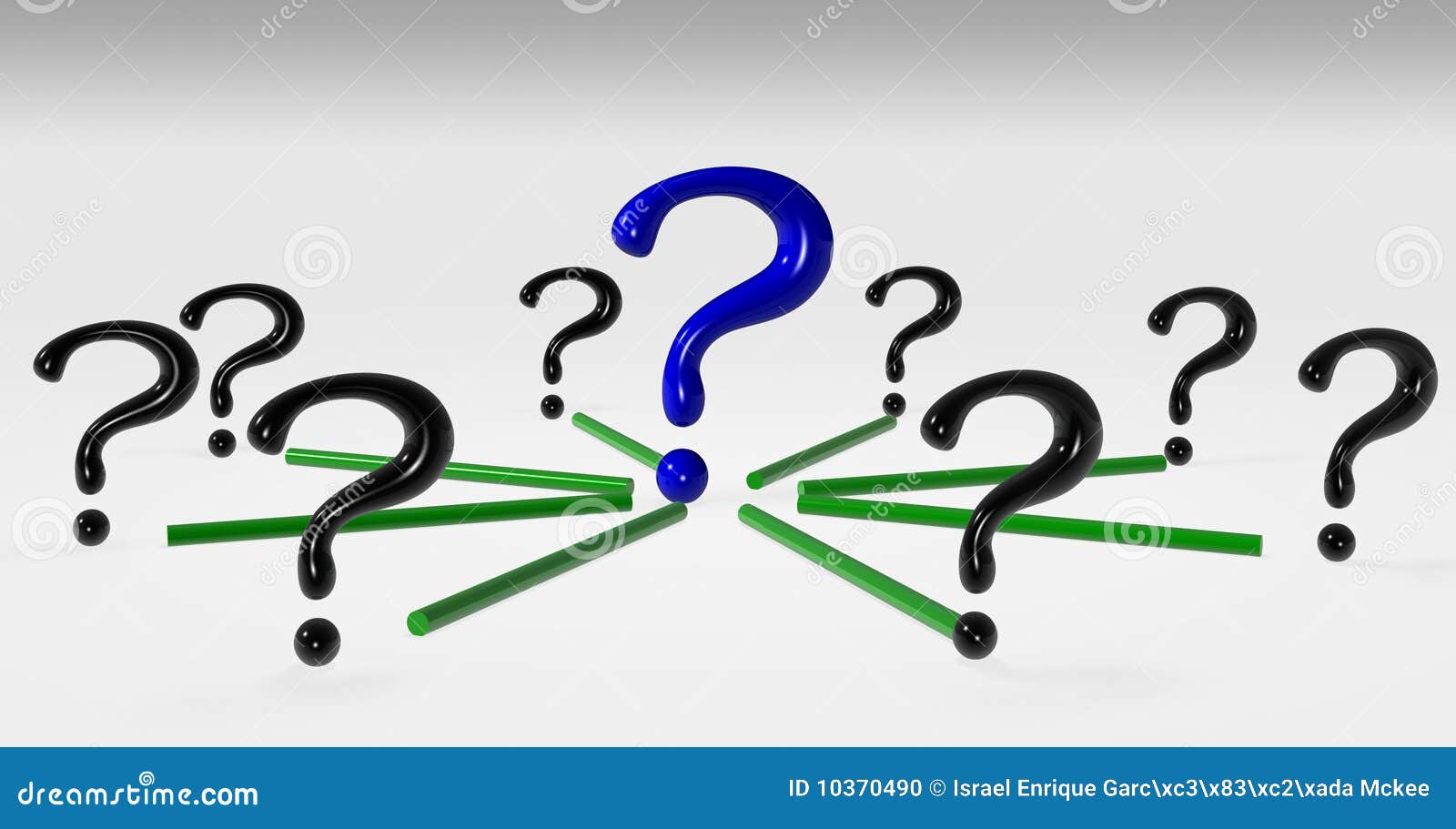 Connected Questions stock illustration. Illustration of reflection ...